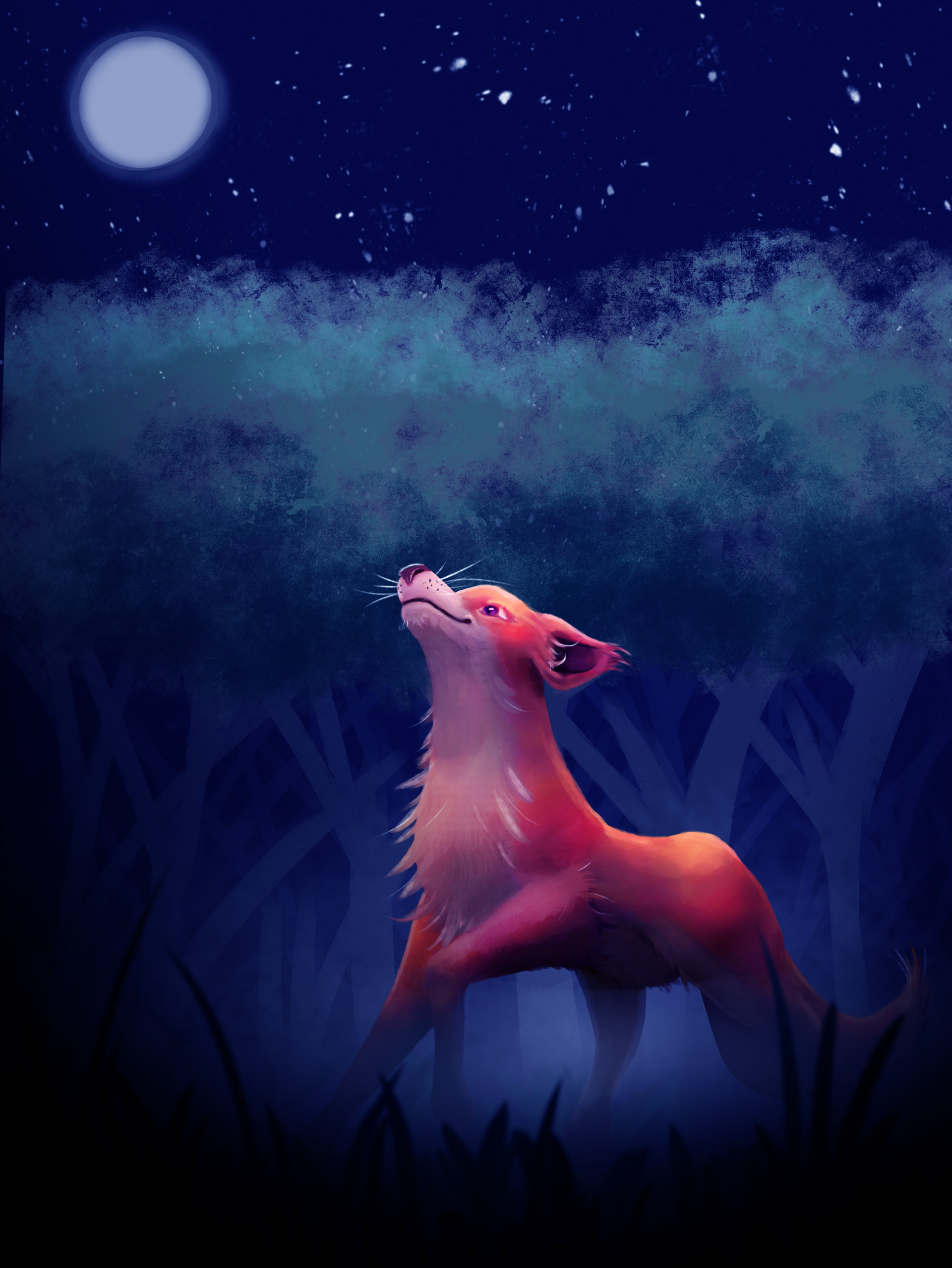 ArtStation - The Fox & The Moon