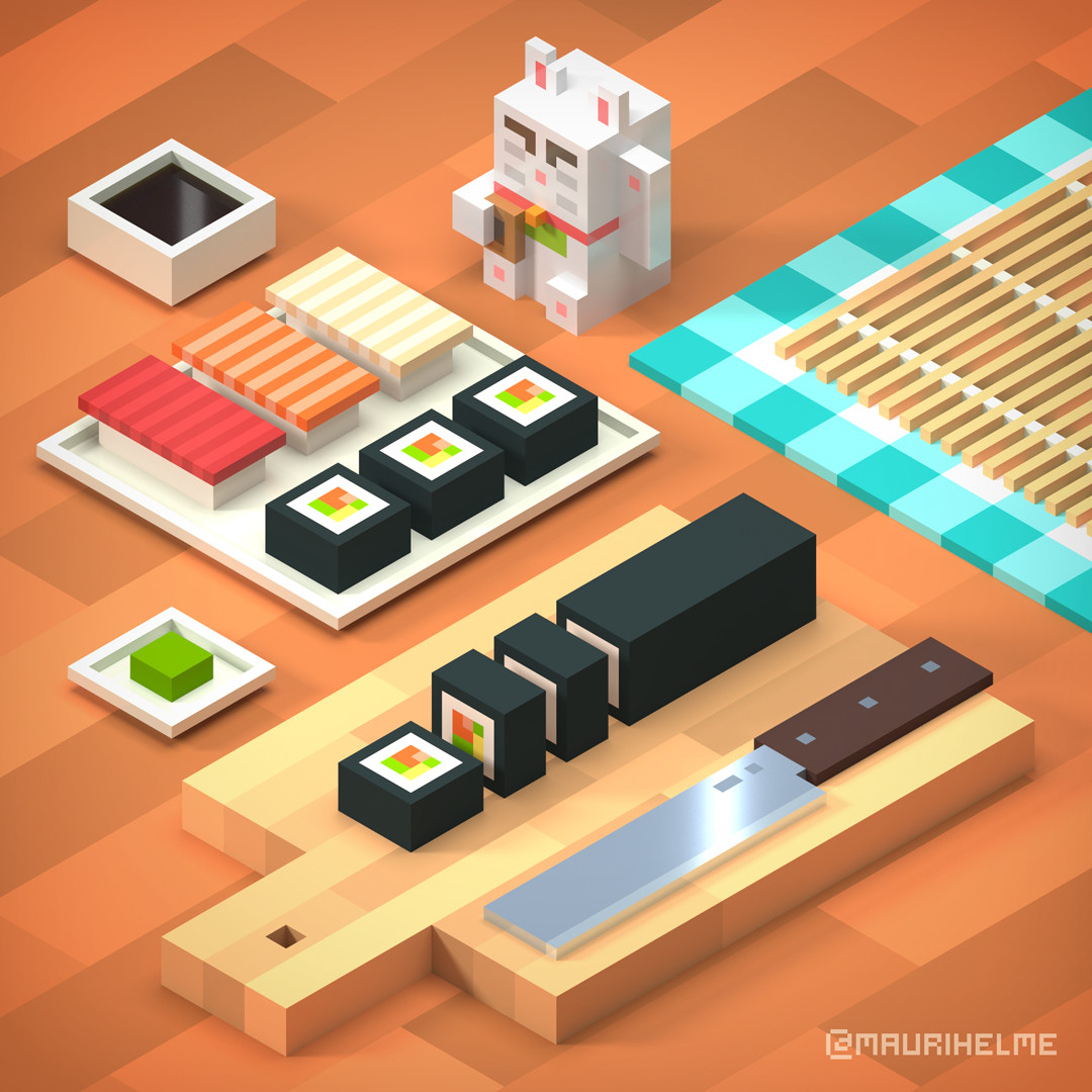 ArtStation - Voxel Food Table Series