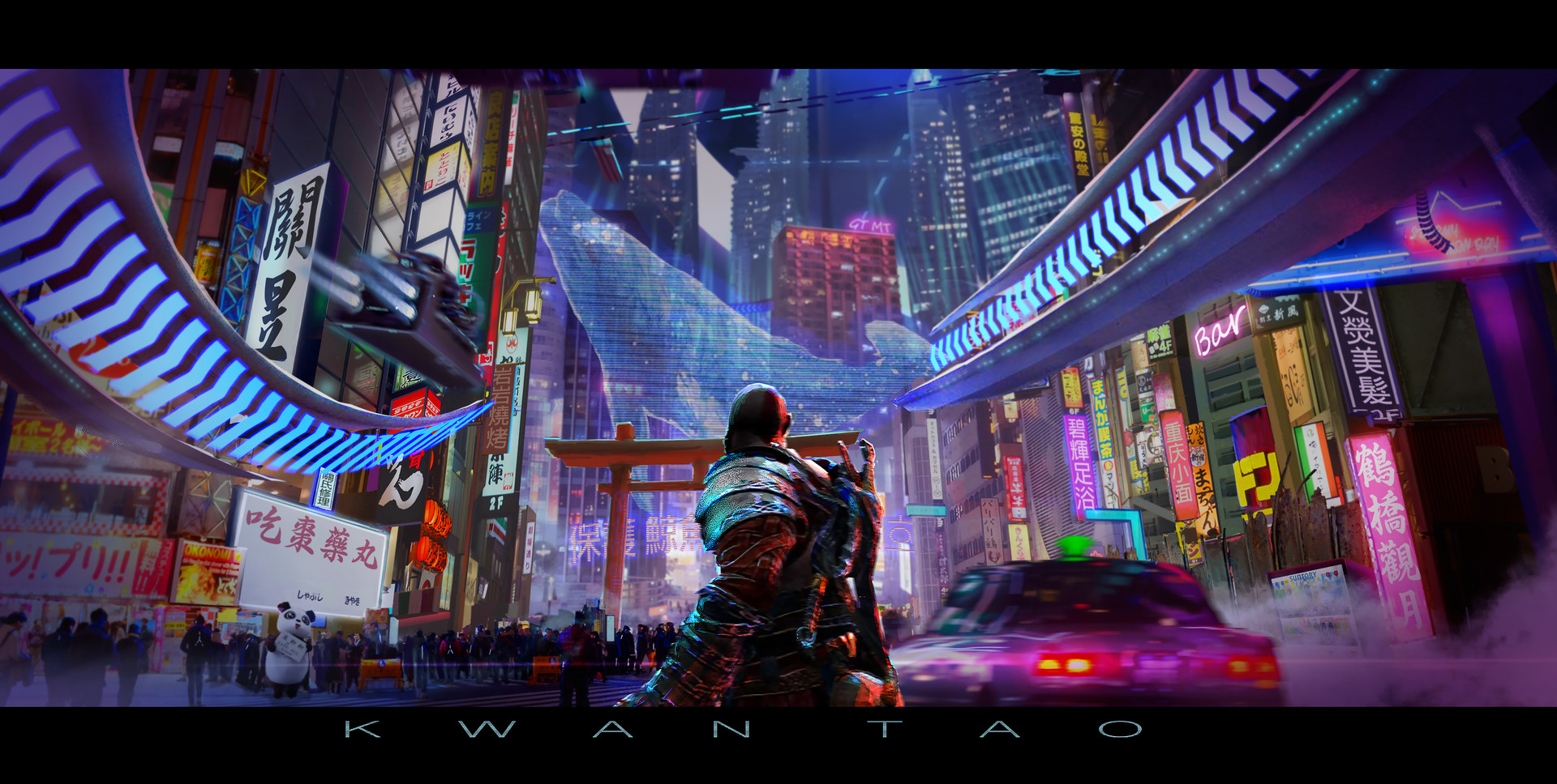 ArtStation - 战神赛博朋克cyberpunk matte painting