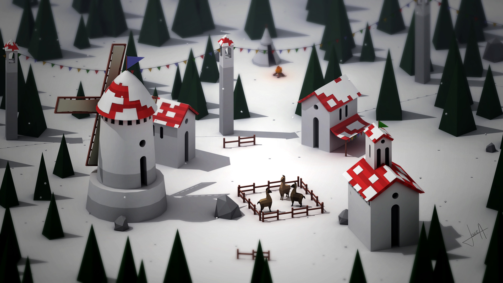 ArtStation - Alto's Adventure - Low poly