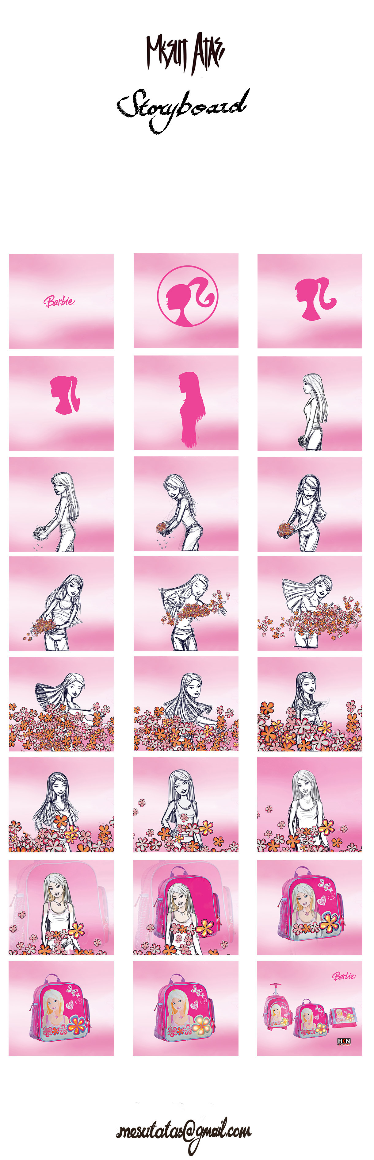 ArtStation - Storyboard & 2d Animation for Barbie TVC