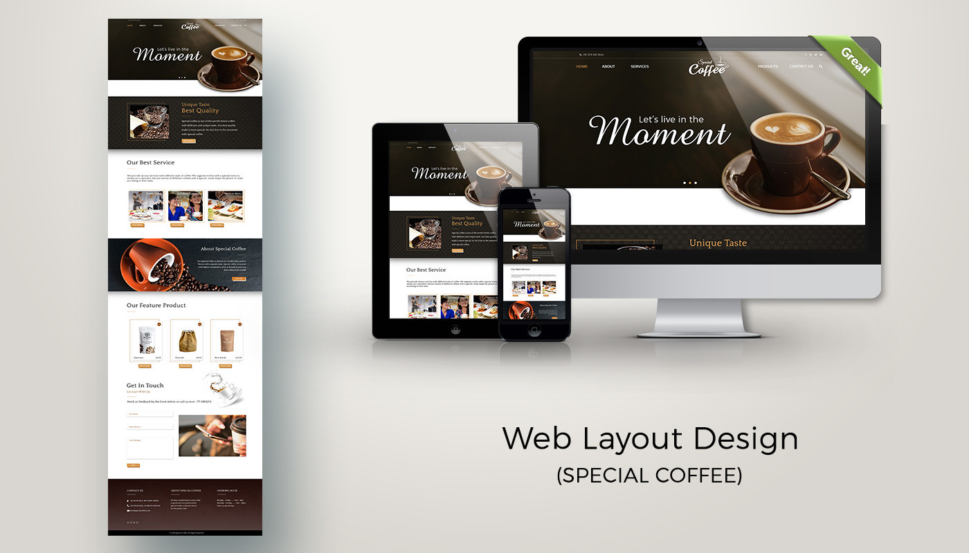 ArtStation - Web Layout Design (Special Coffee)