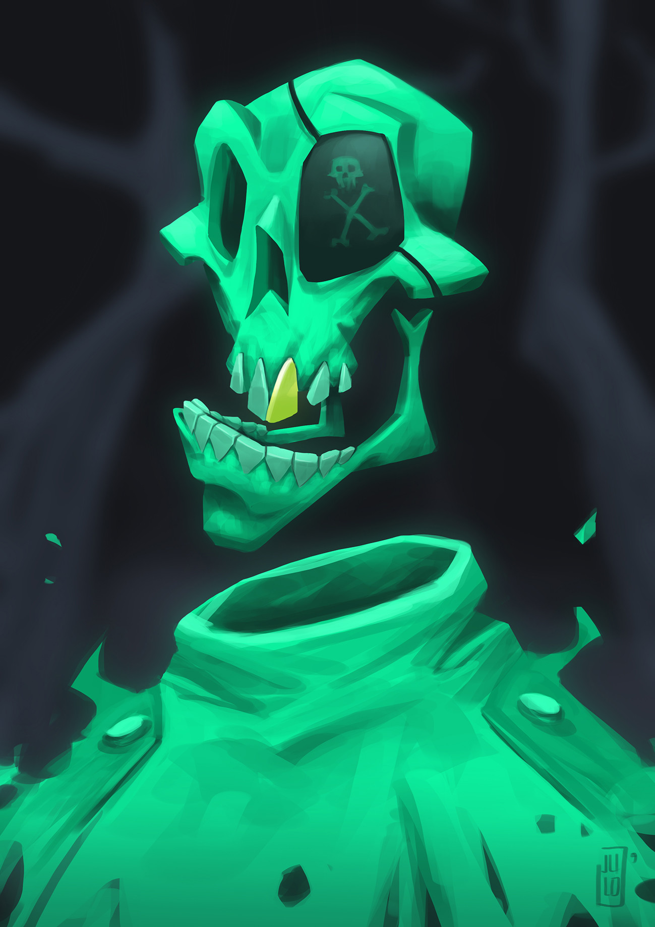 ArtStation - Spooky skull