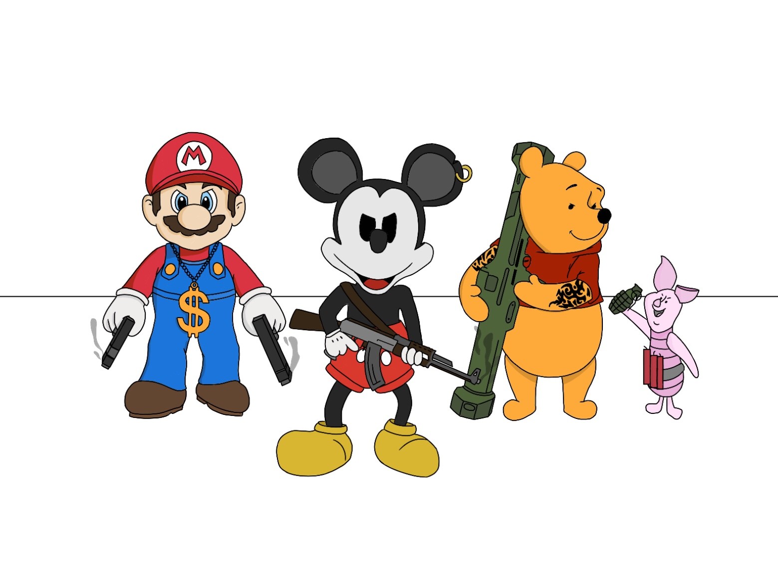 ArtStation - Mickey and his gang (finally colorized)