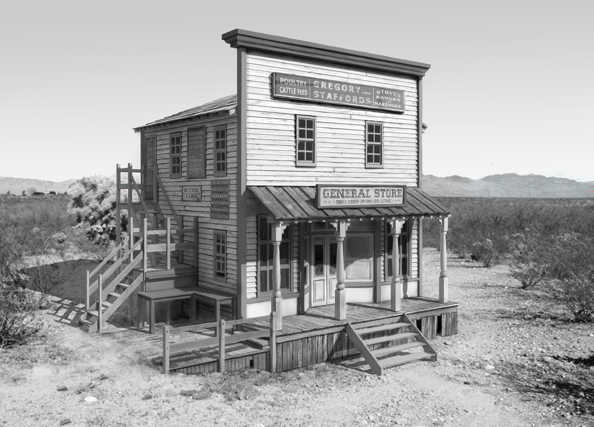 ArtStation - General Store Perspective Study