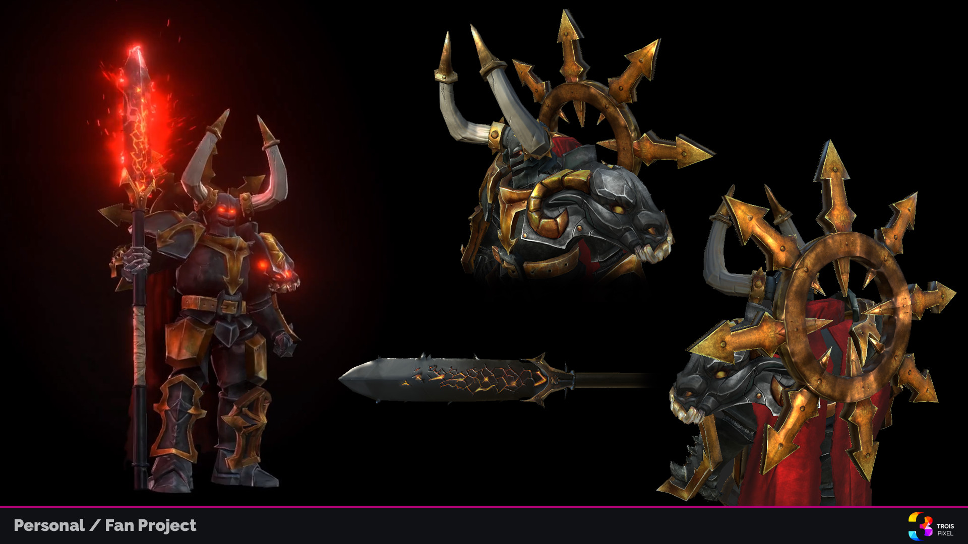 Trois Pixel - Warhammer Age of Sigmar - Dreadlord Fan Art