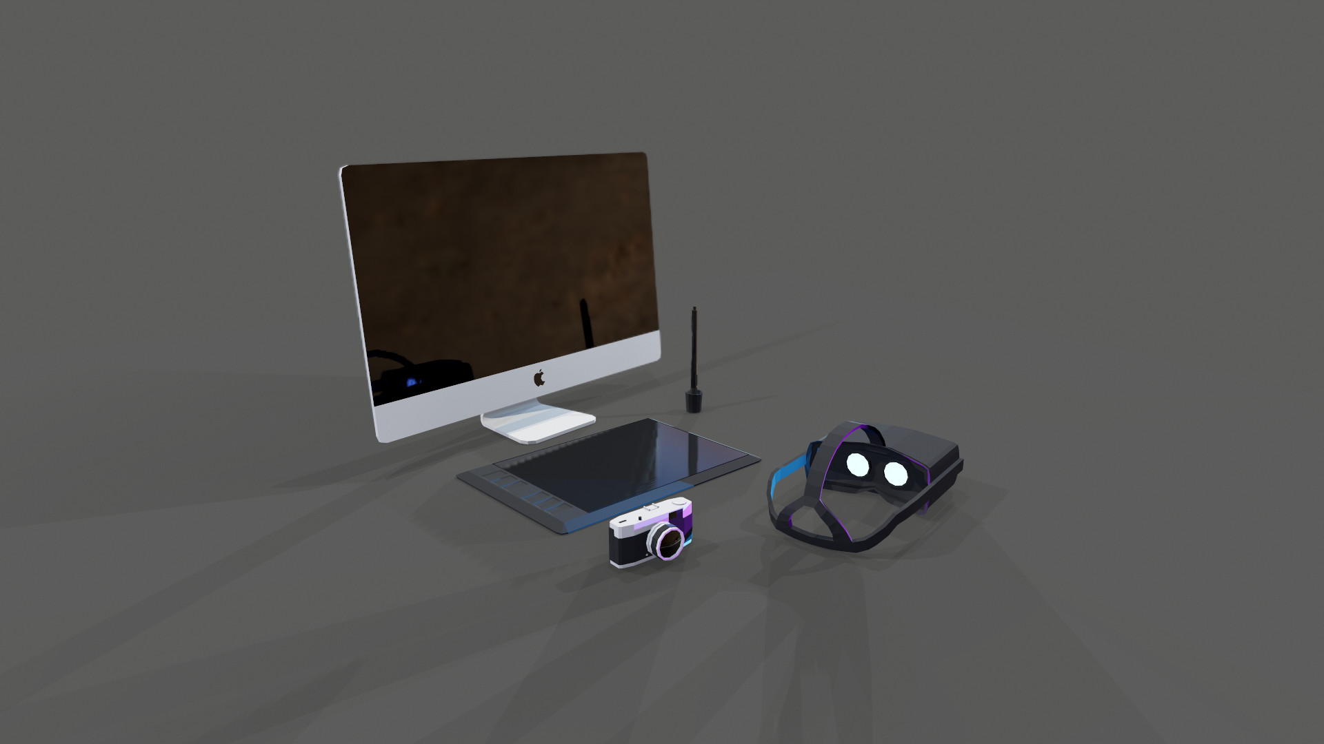 ArtStation - Low Poly Desk Tech