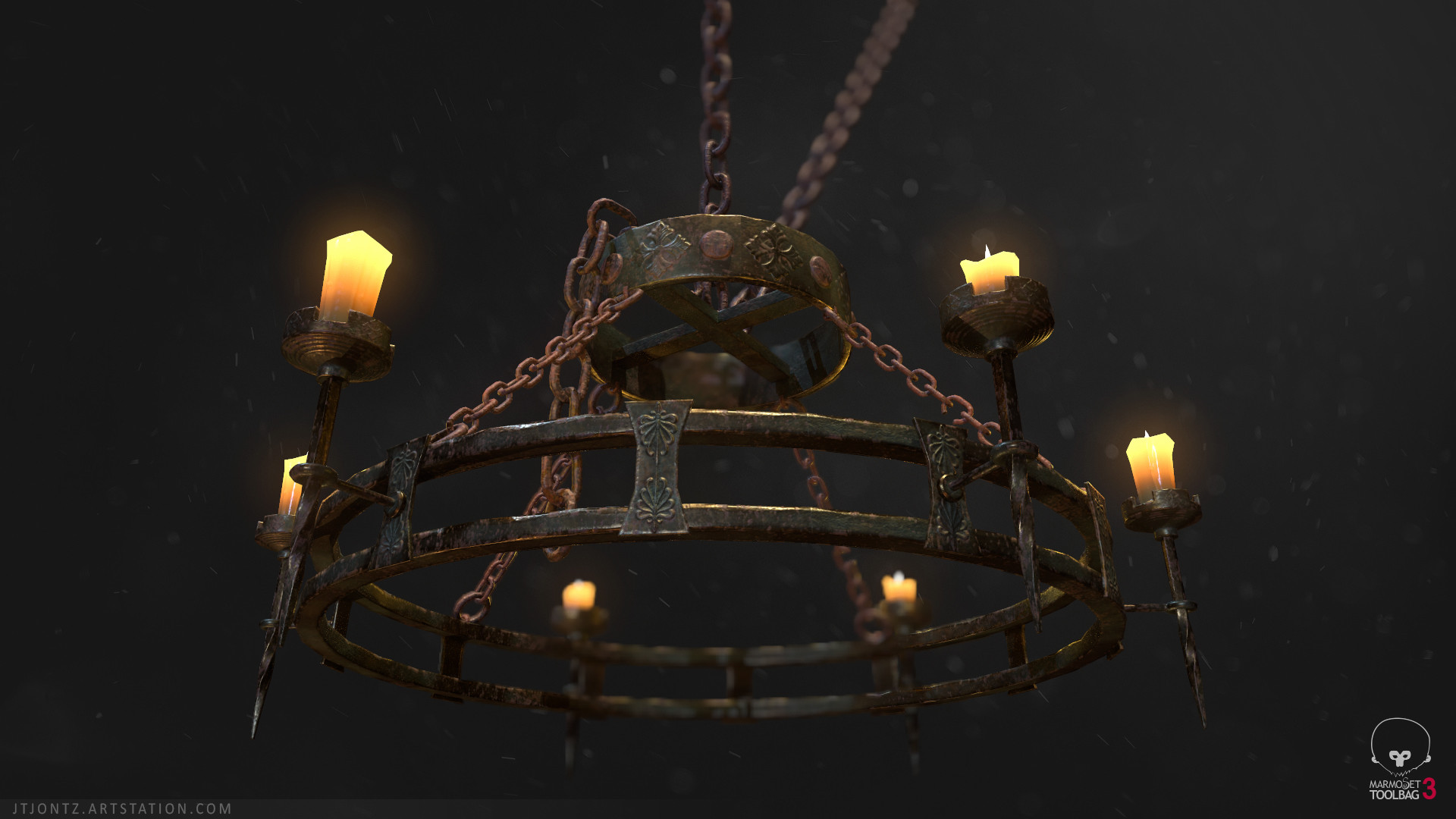 ArtStation - DEATH IS NOT THE END: Chandelier and Candelabra Props