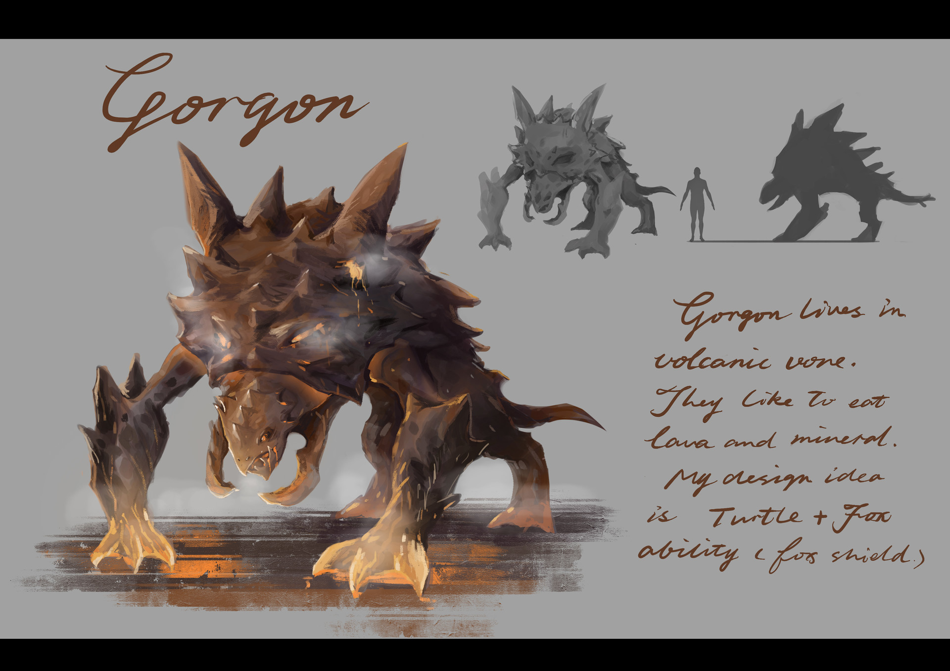 ArtStation - Monster ( Gorgon ) Concept Art