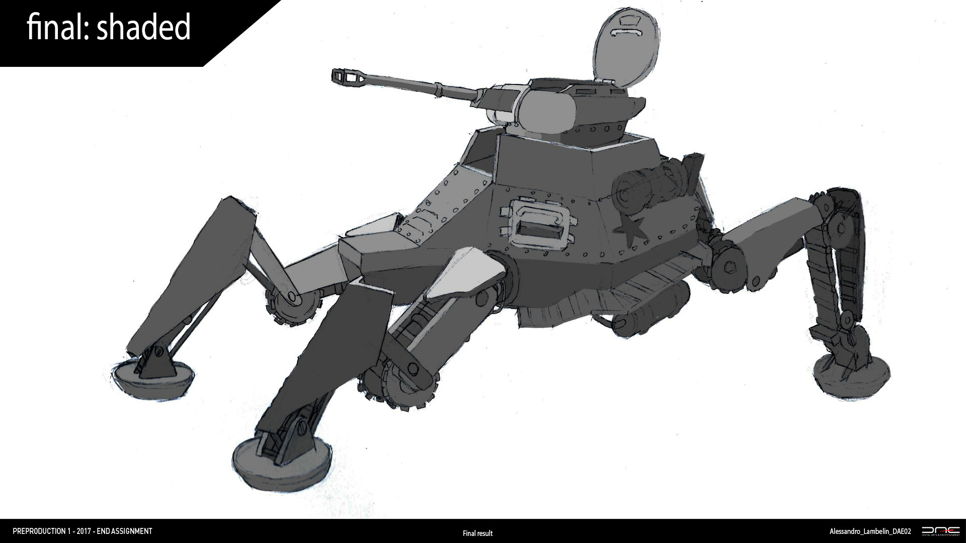 ArtStation - Full WWII tank mech assignement