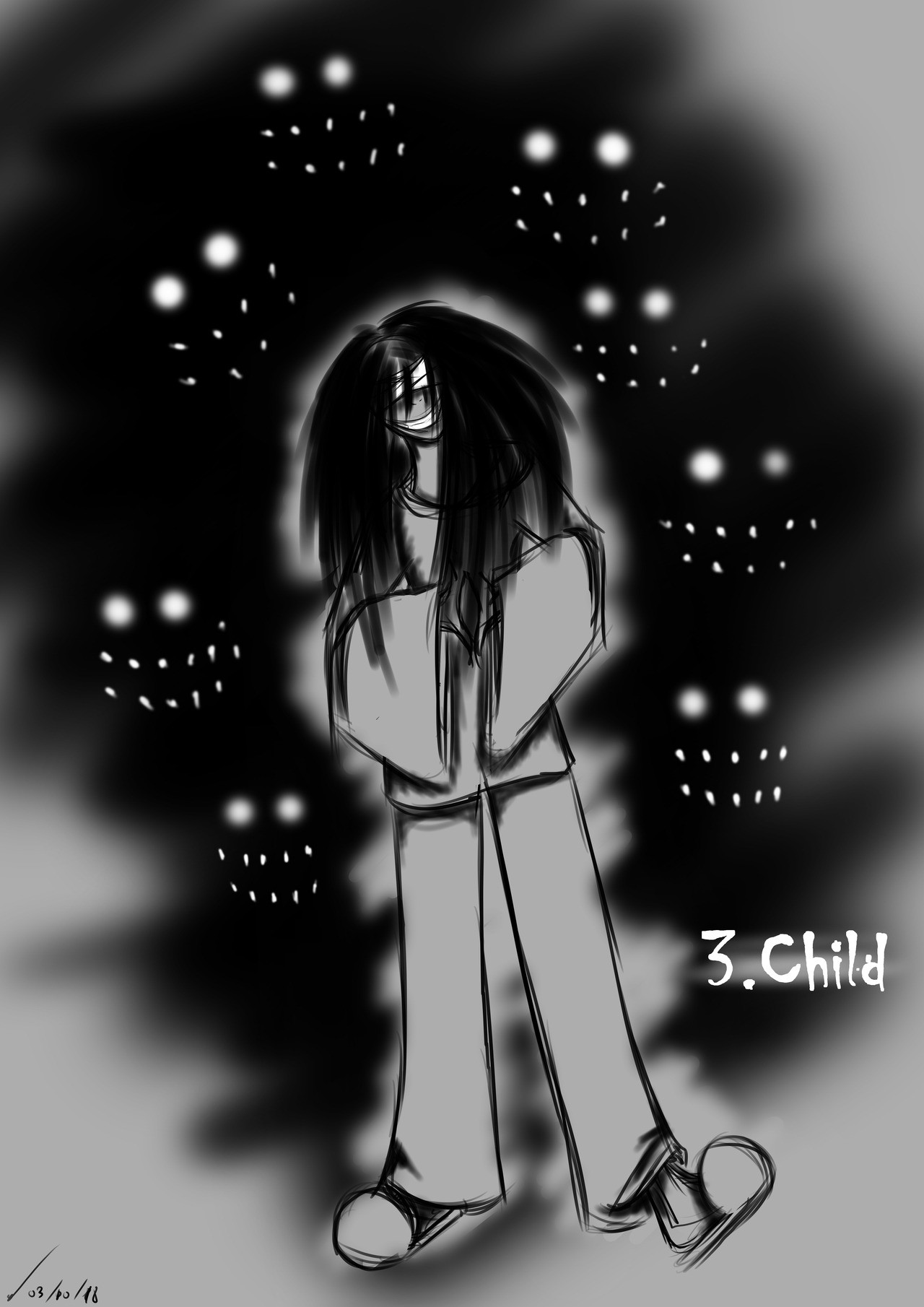 ArtStation - Inktober : Horror, 3.Child