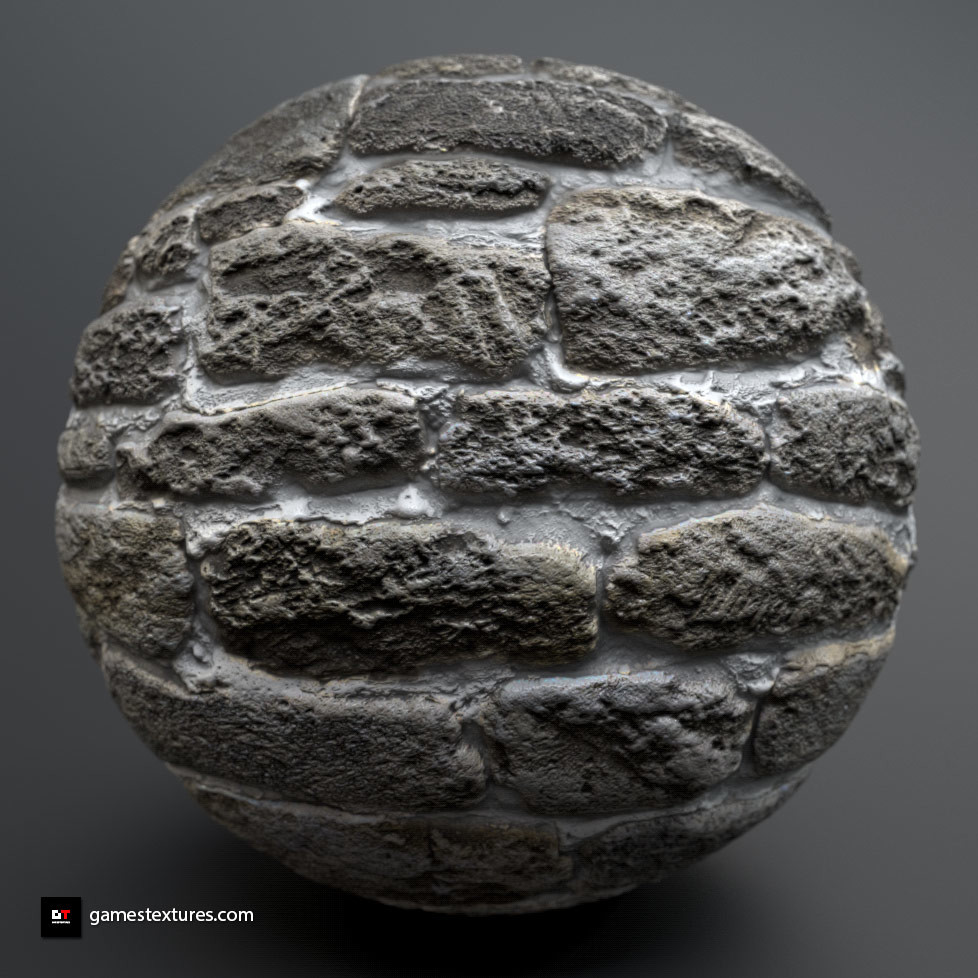 ArtStation - Wall, stone 00705 – PBR Material GamesTextures.com