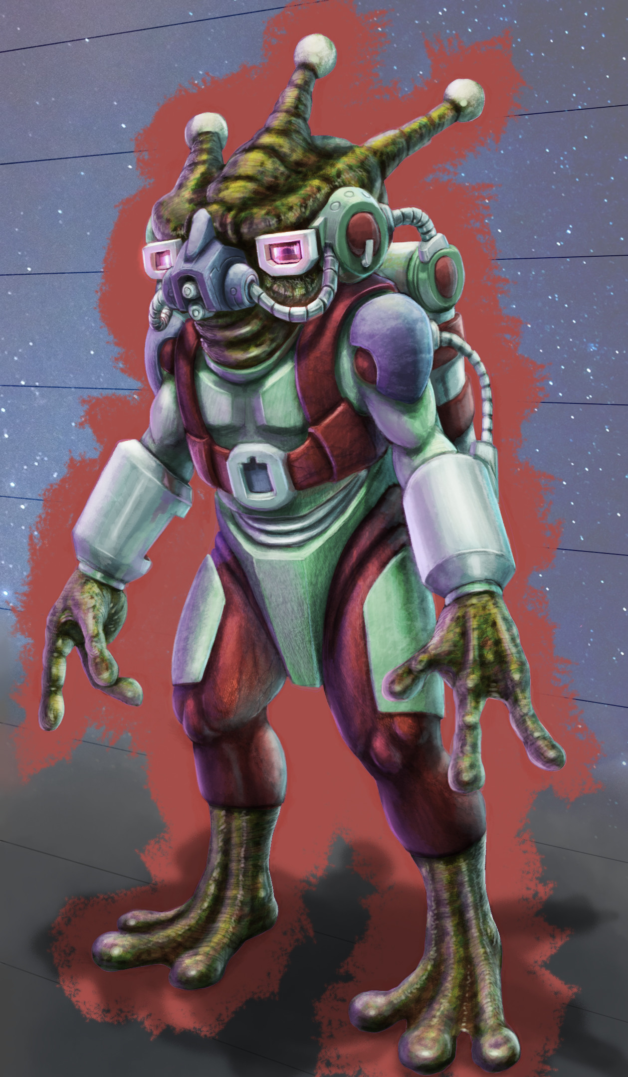 ArtStation - Retro Alien Pilot