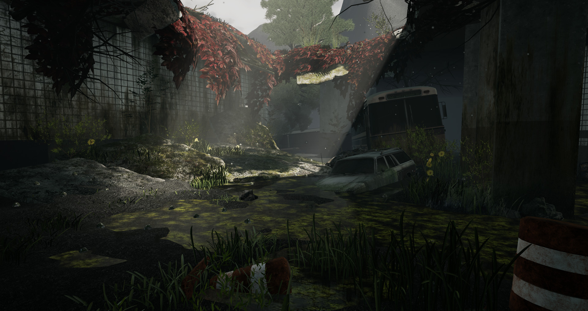 ArtStation - Dystopian low poly scene.