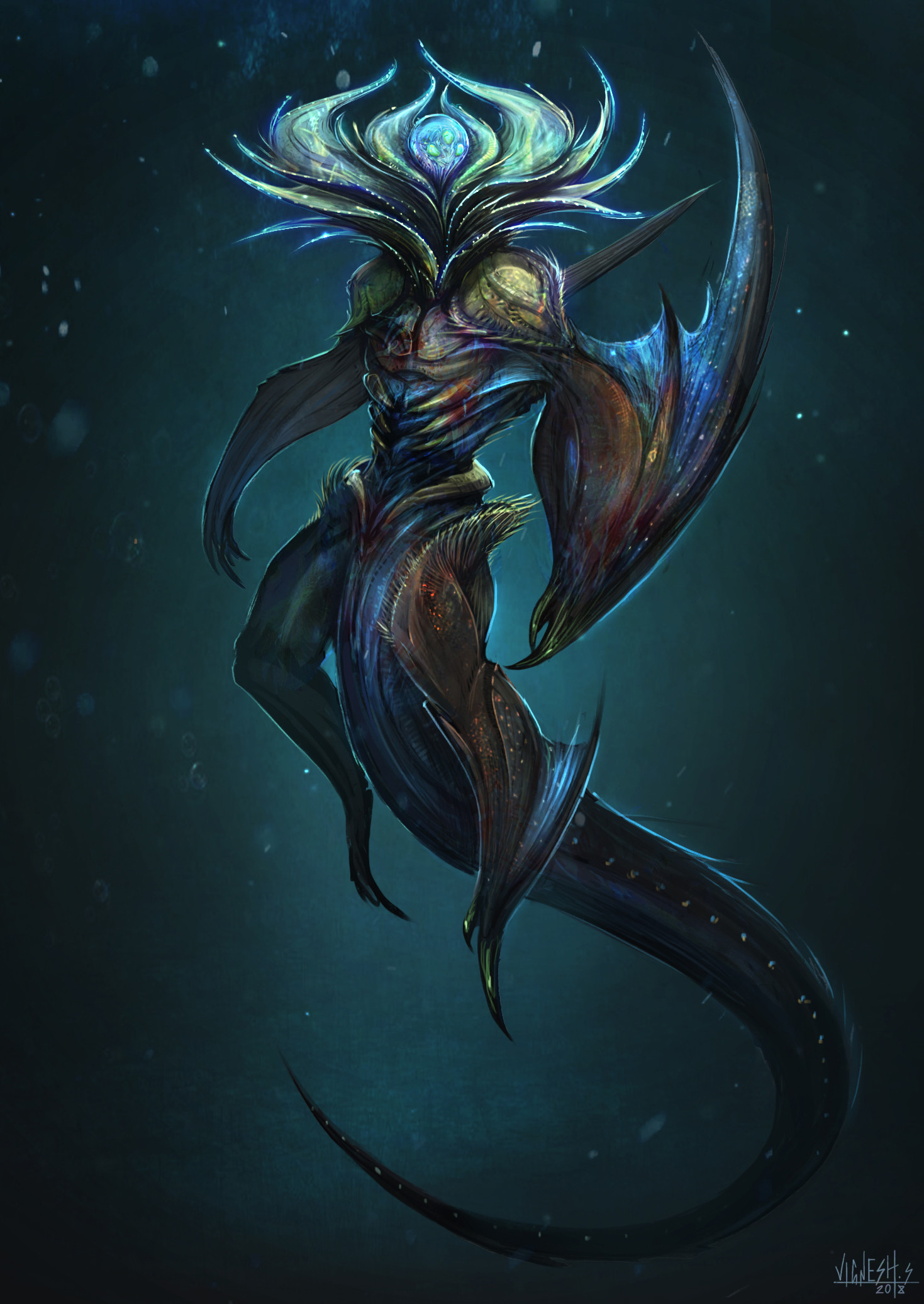 Beneath the Waves CDC: Merman 3 by Vignesh S : r/ImaginaryMerfolk