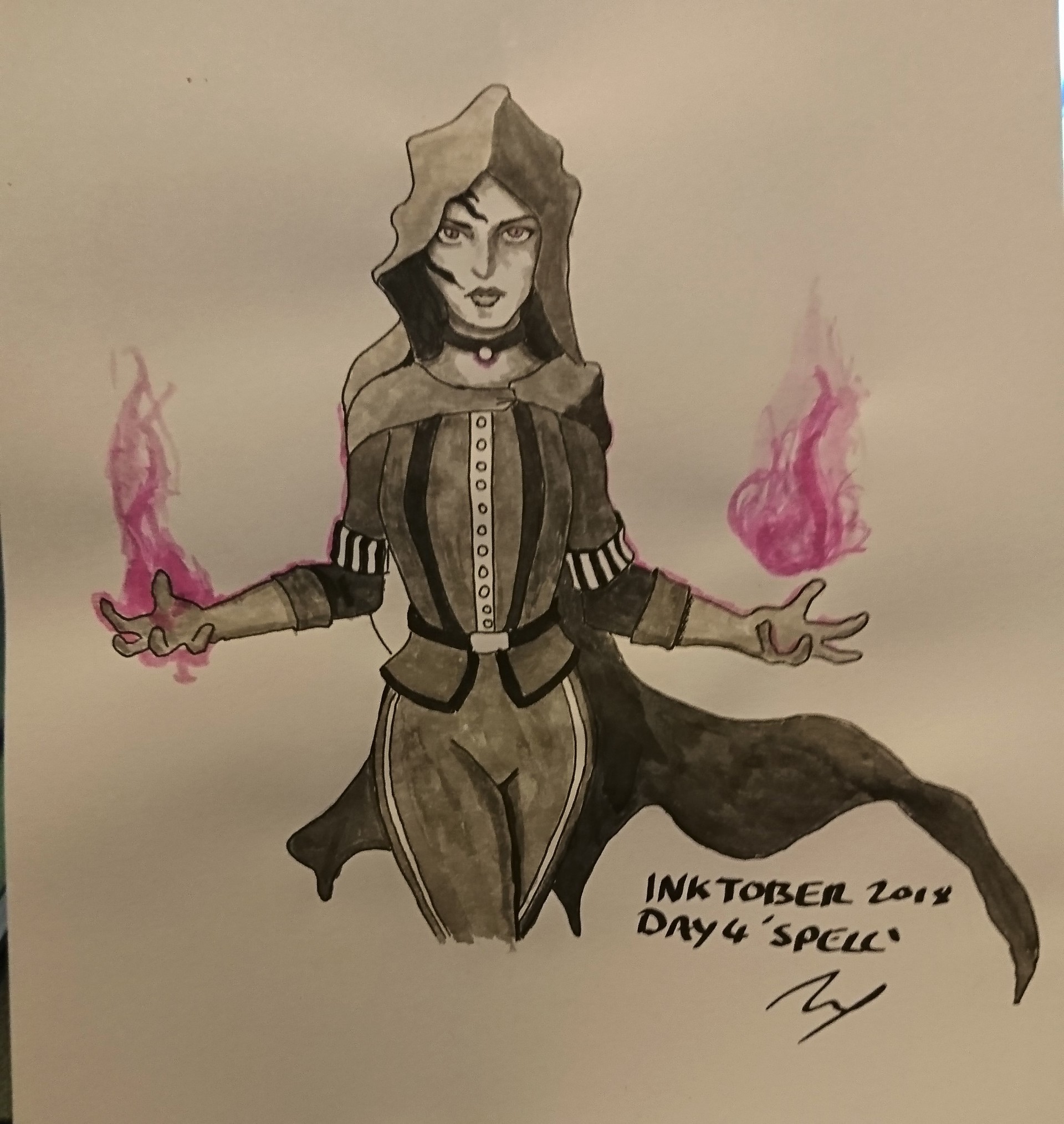 ArtStation - Inktober day 4 'spell'