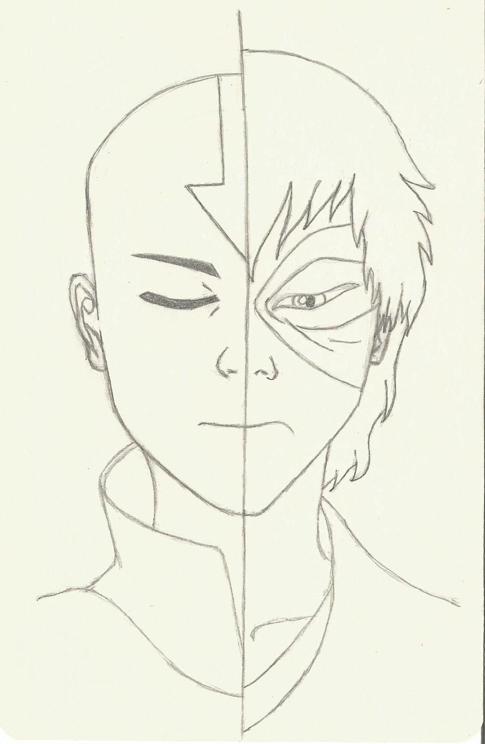 how to draw zukos face