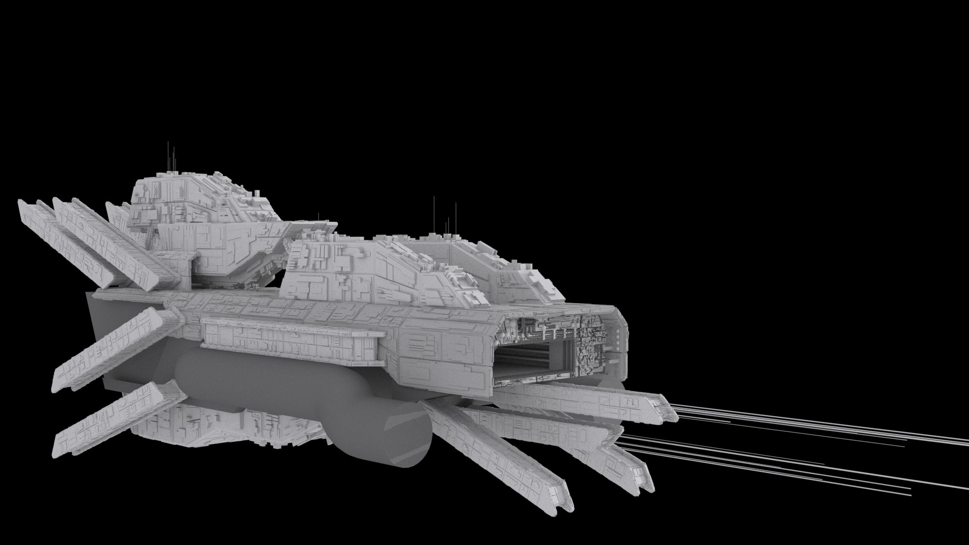 ArtStation - Carrier_Spaceship_Final_Shape_WIP
