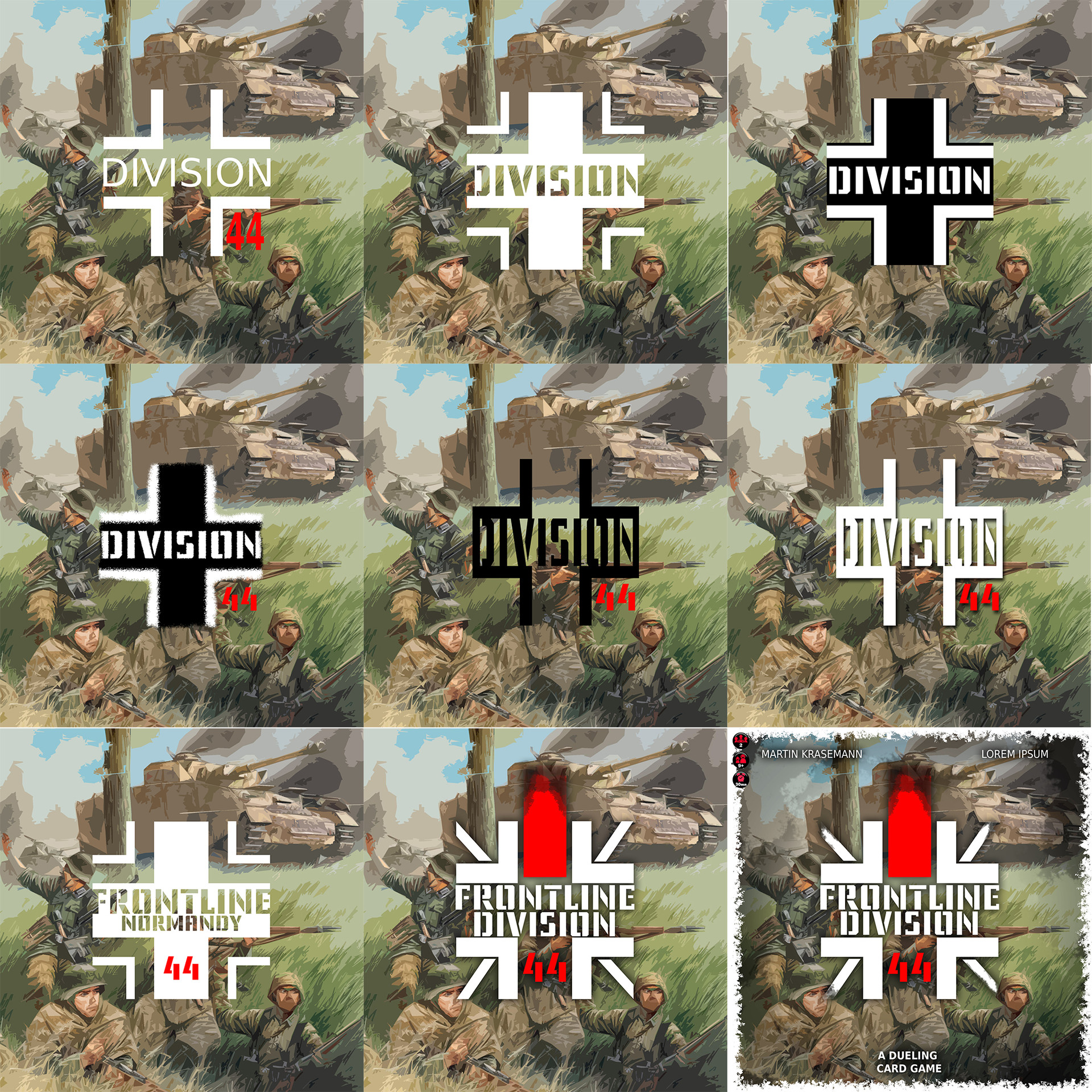 Martin Krasemann - Frontline division 44 Card game design wip