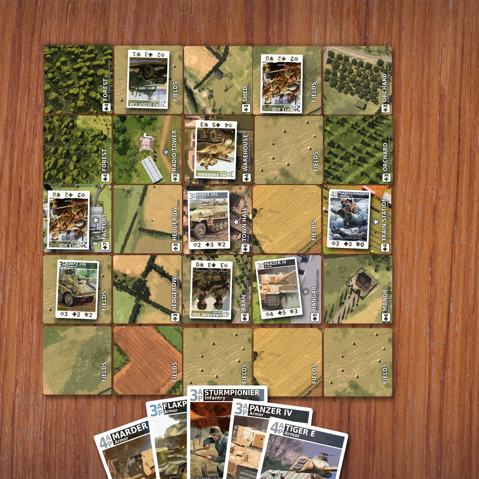 Martin Krasemann - Frontline division 44 Card game design wip