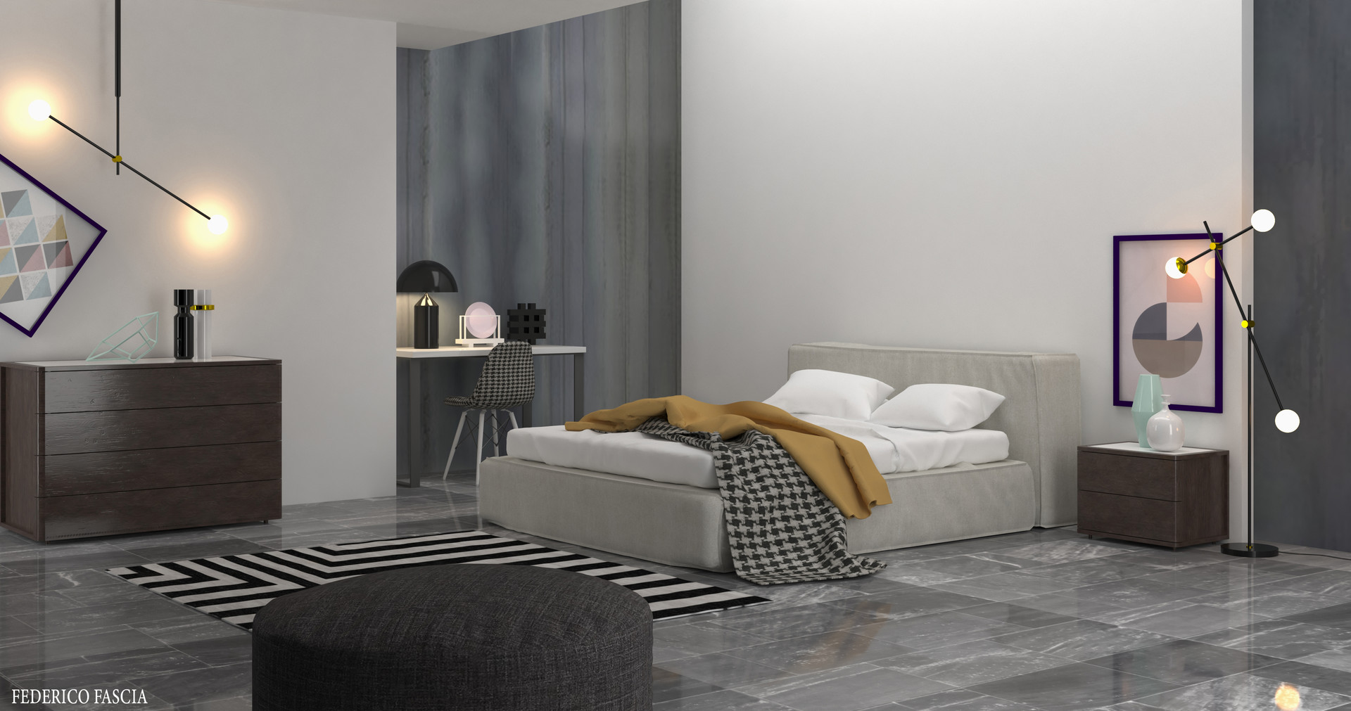 ArtStation - About Night: room 8 - Novamobili