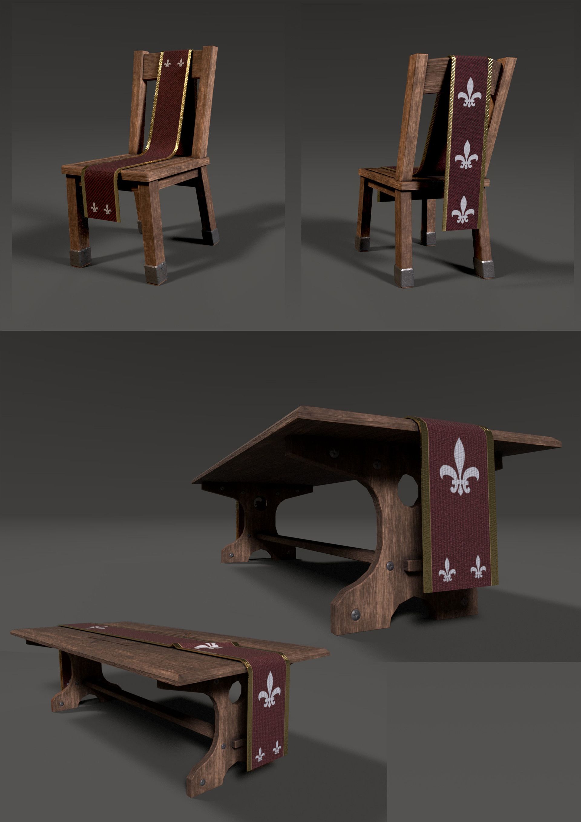 ArtStation - Medieval furniture