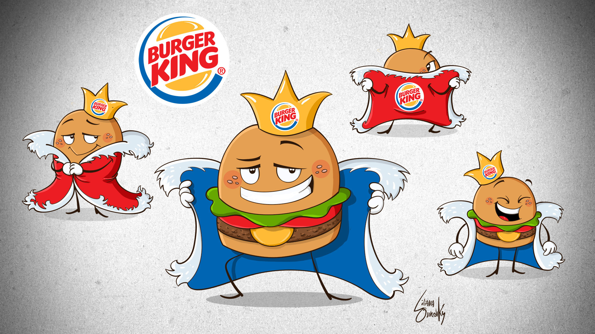 ArtStation - Criação de Mascote para Burguer King (simulação)