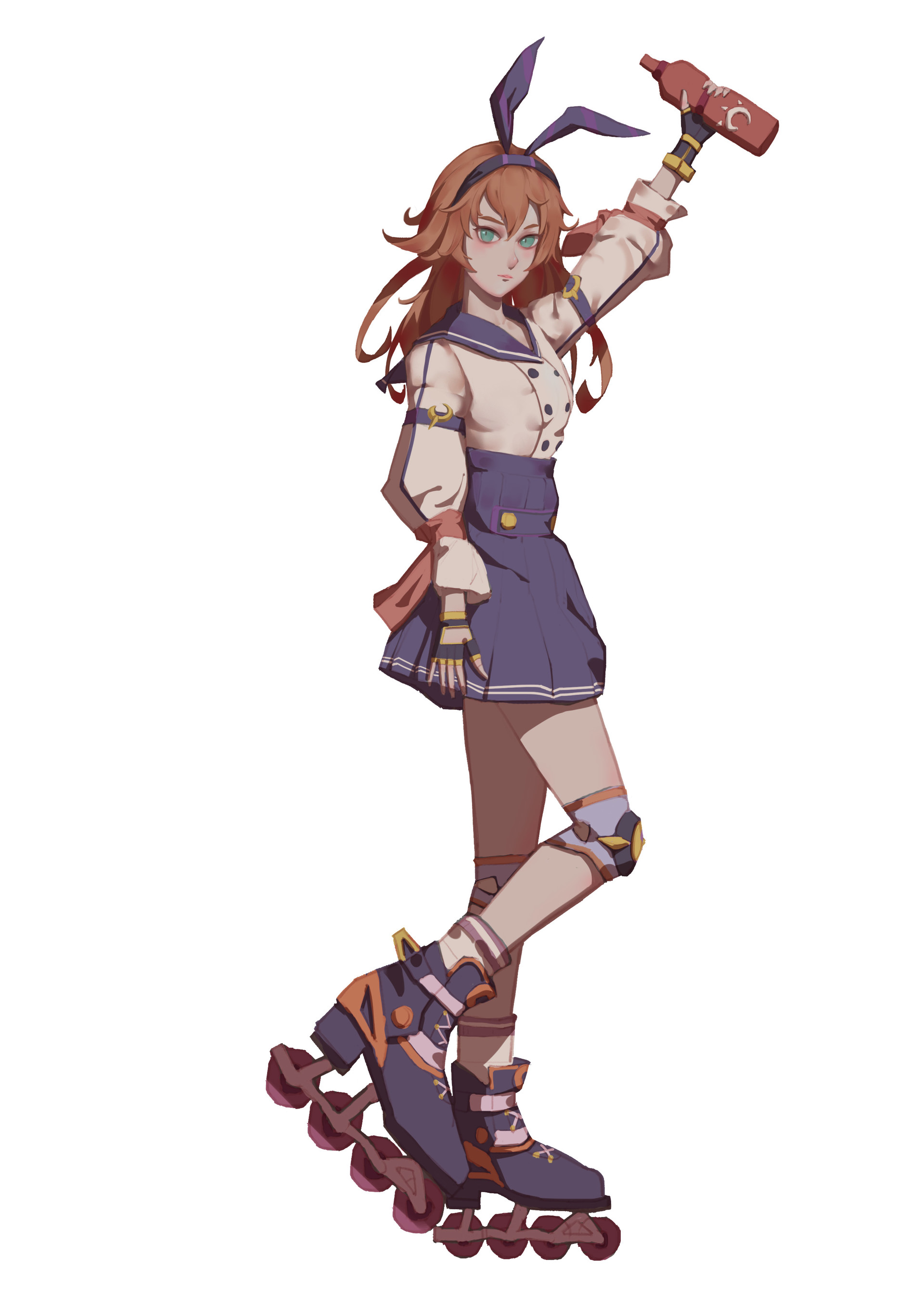 ArtStation - Roller skating sister