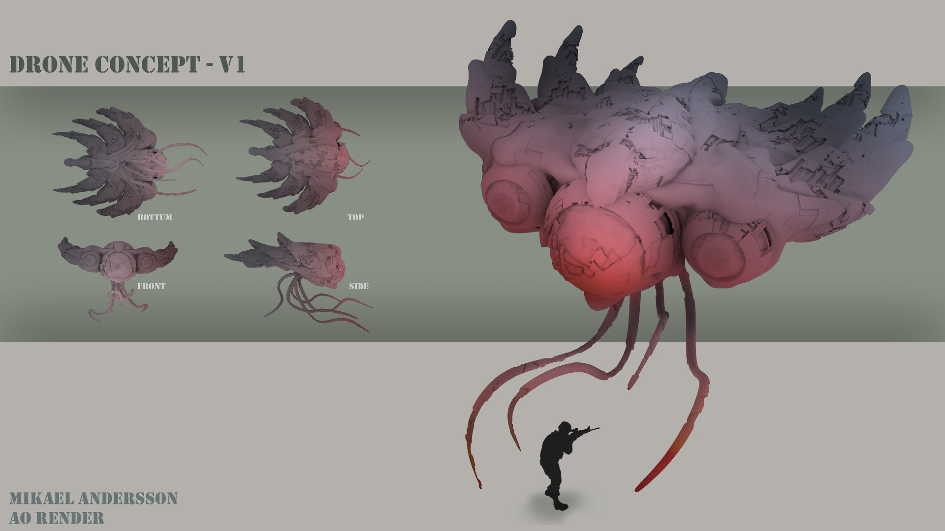 ArtStation - Alien Drone 3D concept art