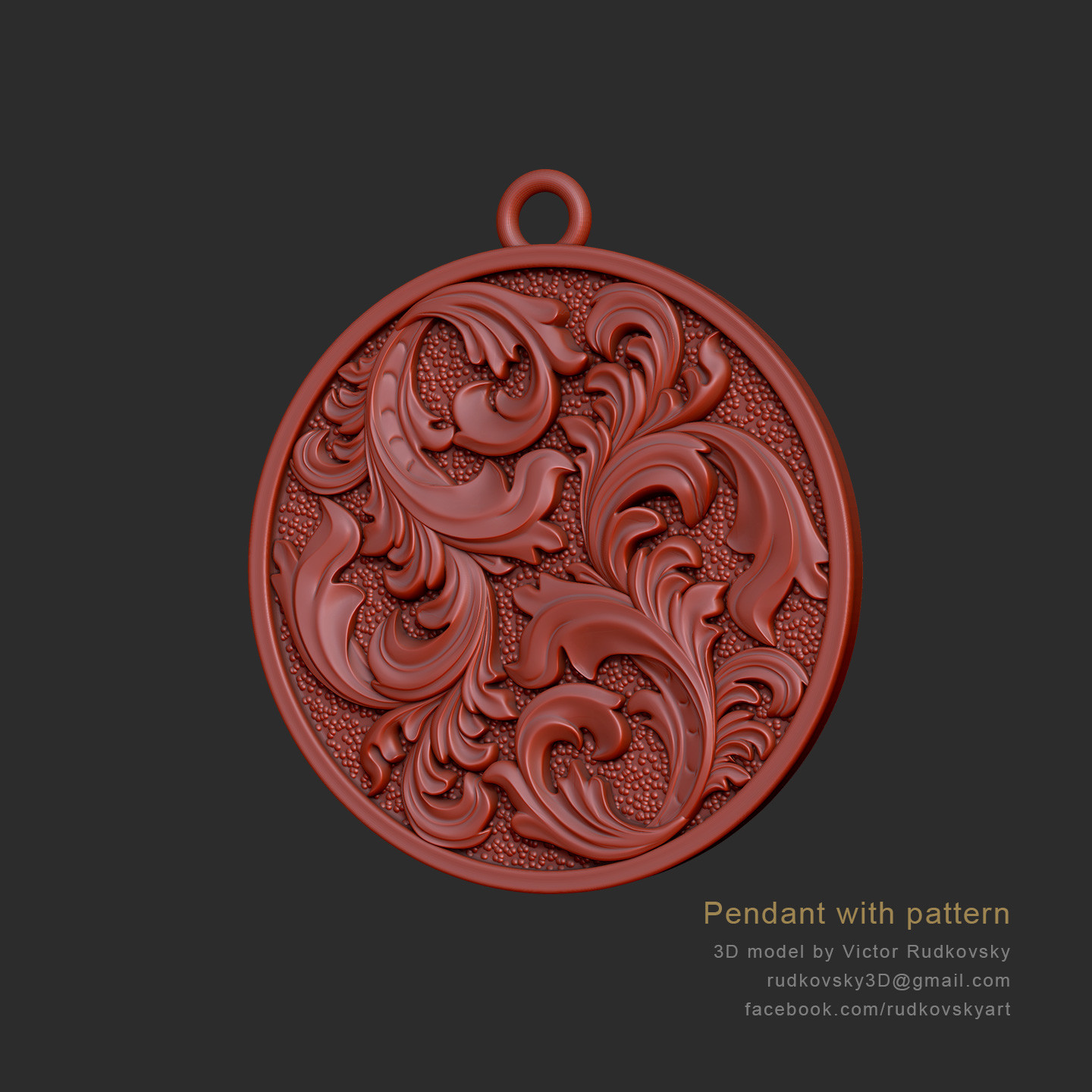 ArtStation - Pendant with pattern for 3d printing