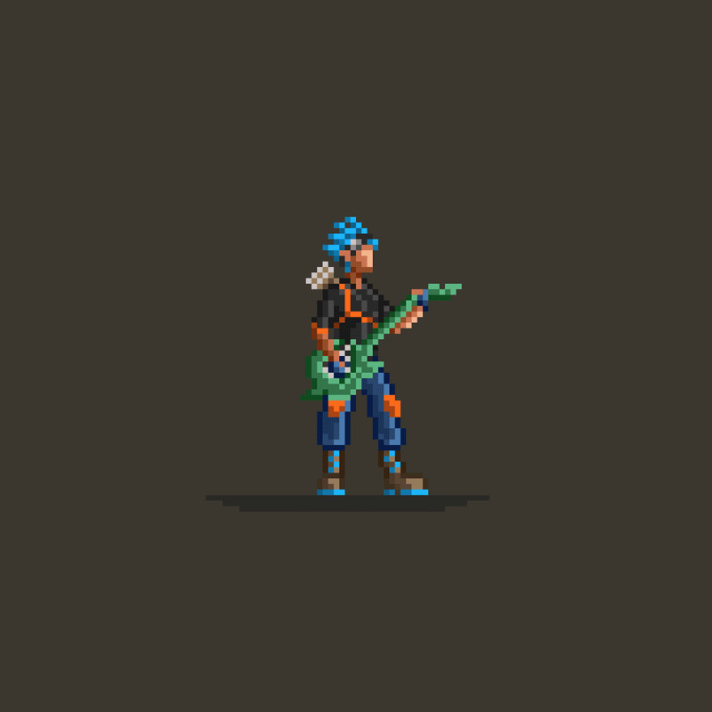 ArtStation - Pixel Art Animation Zarua Crossroads of Fate character Mitaru