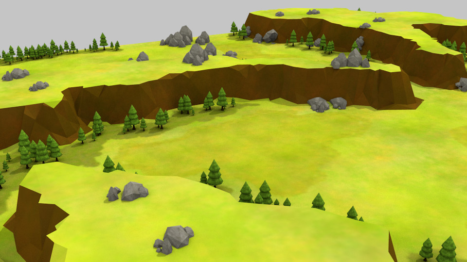 ArtStation - Valley Scene [Low Poly]