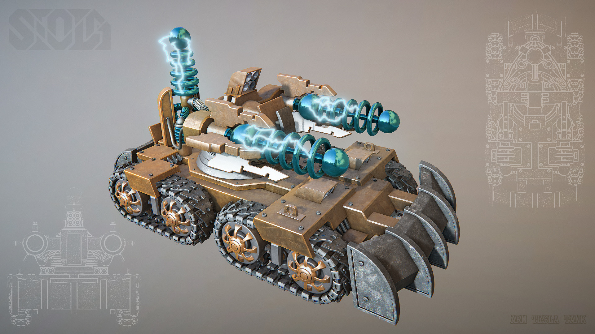 ArtStation - ARM Tesla Tank