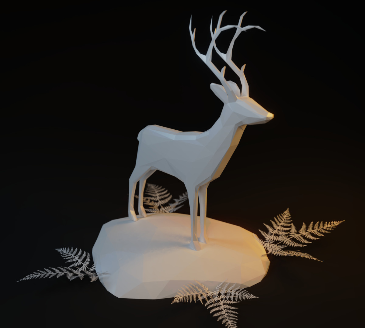 ArtStation - low poly deer