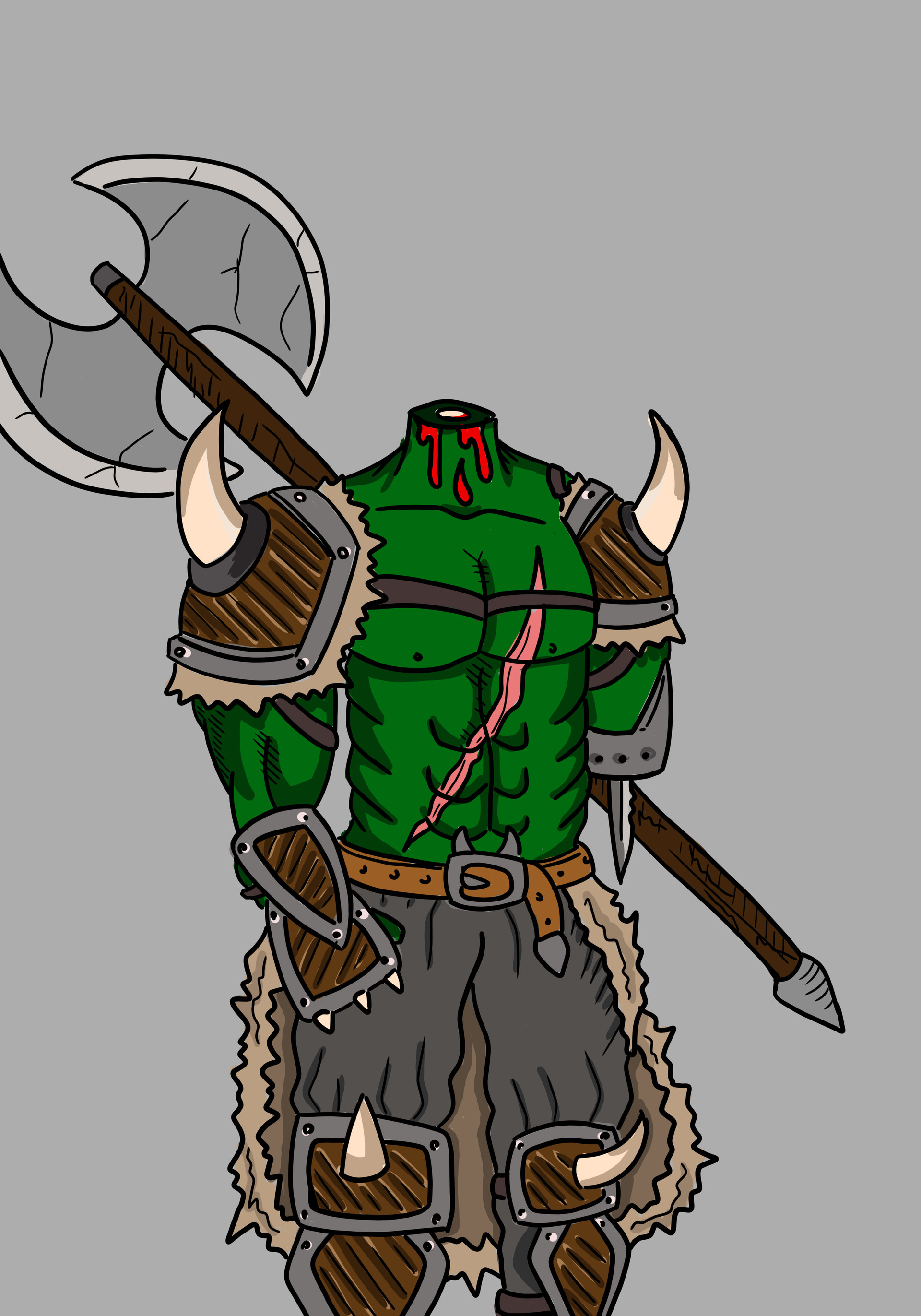 ArtStation - Headless Orc Color
