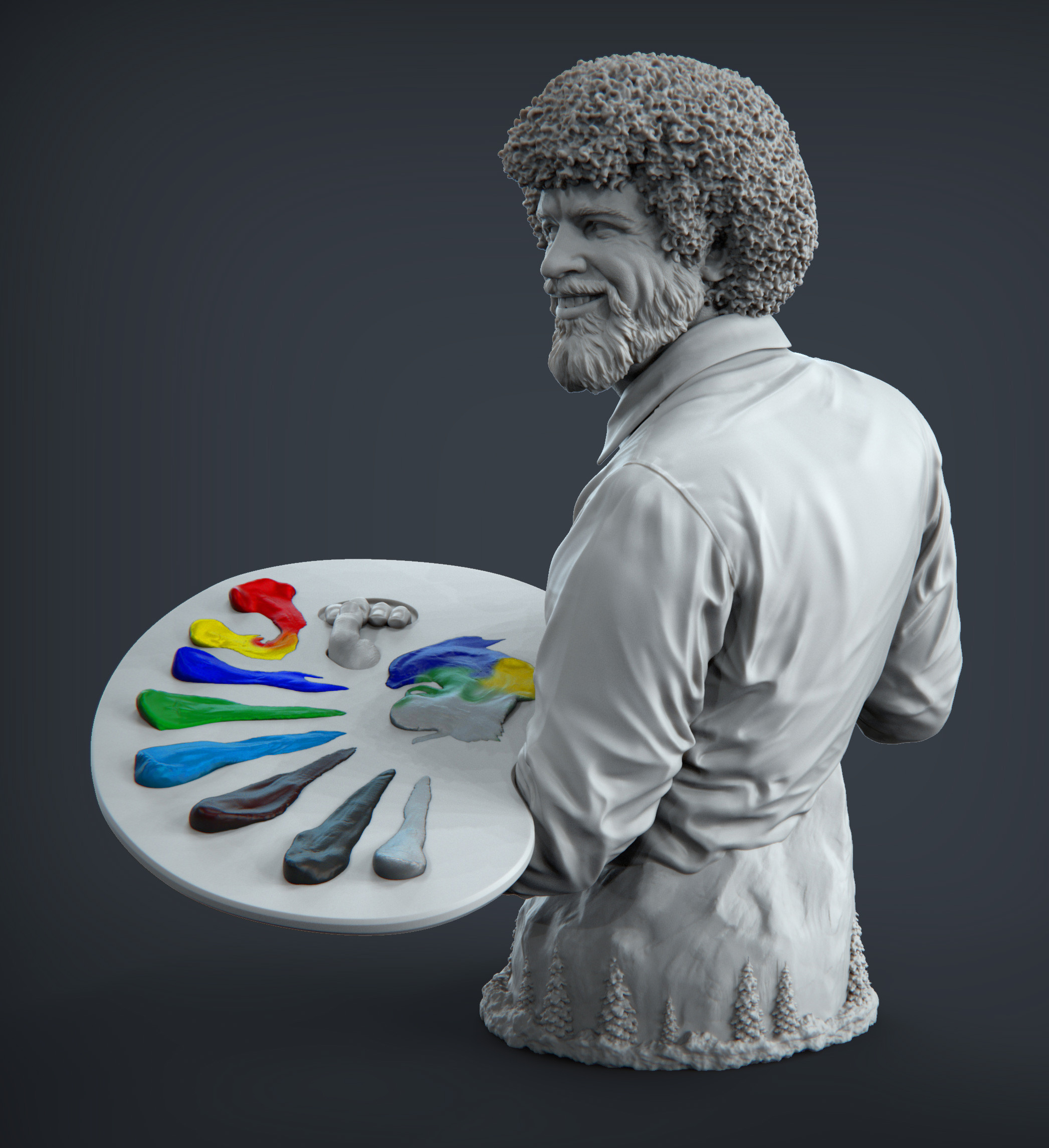 Danko artstation - Bob Ross bust