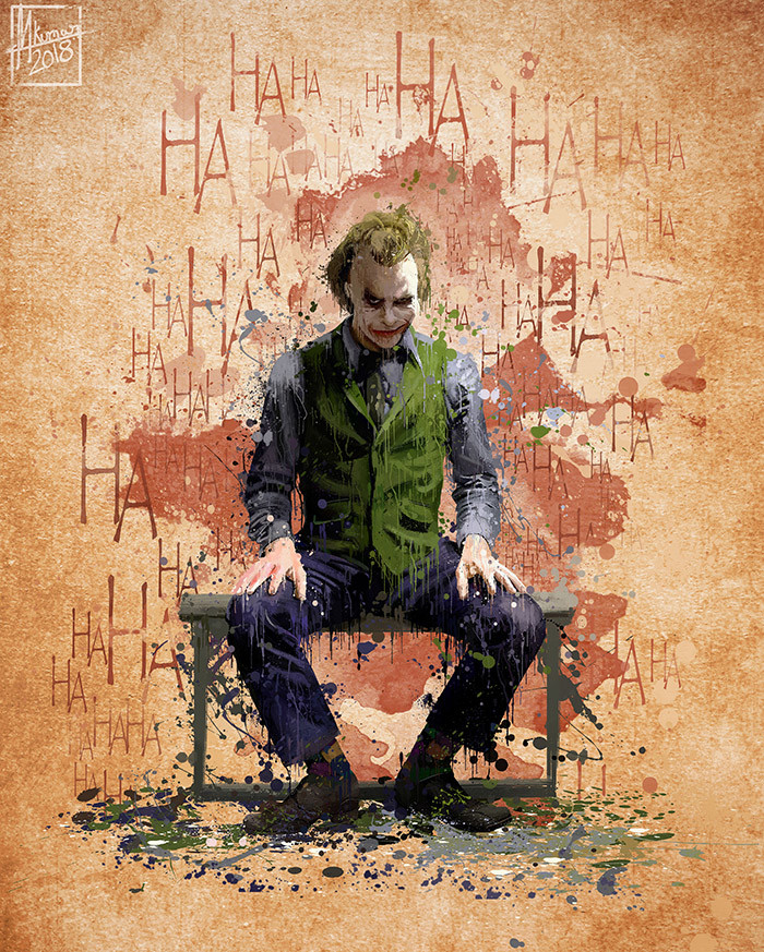 Joker Splatter Art