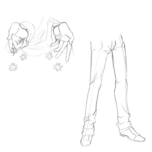 how to draw male legs anime