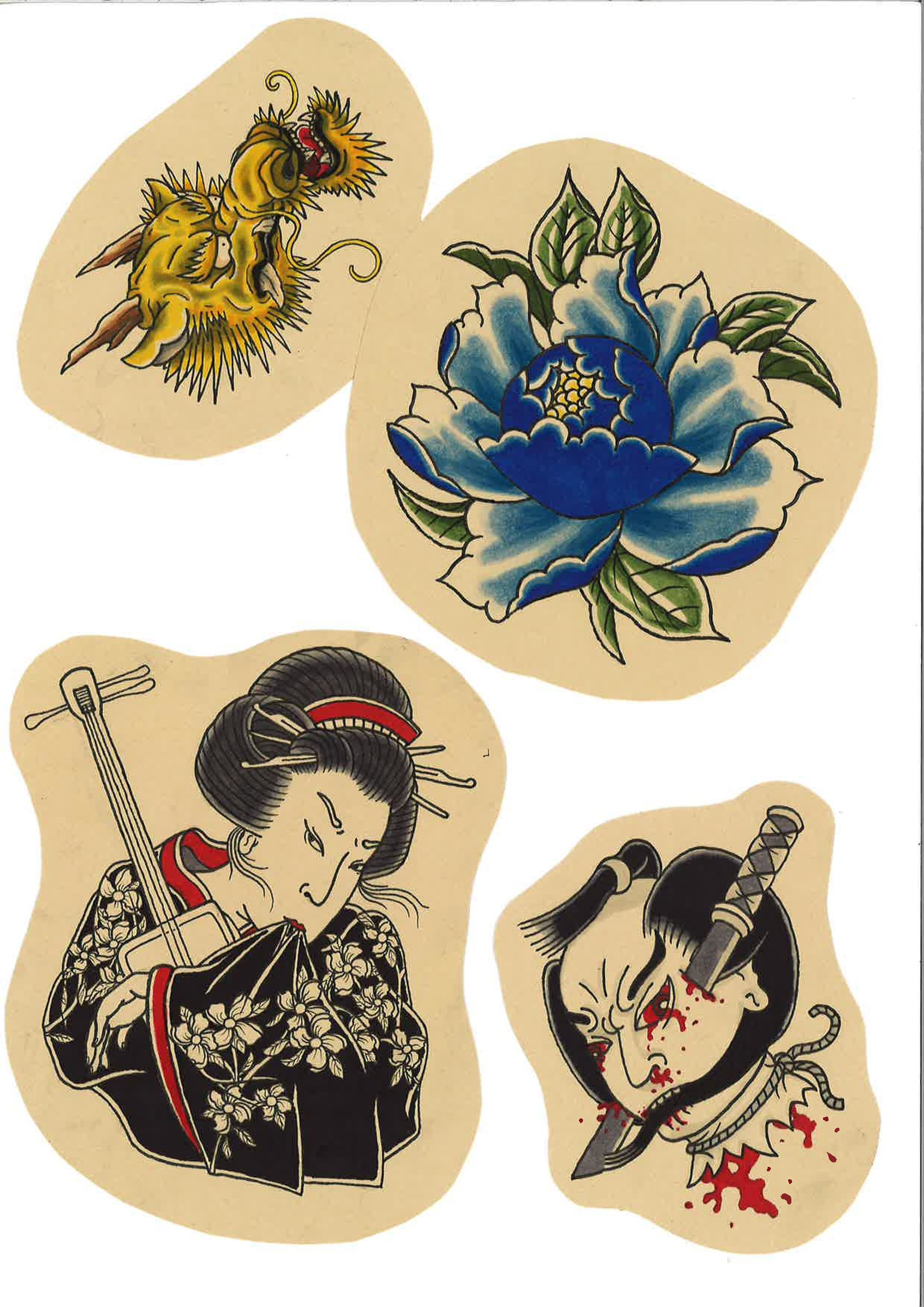 ArtStation - Japanese irezumi motifs