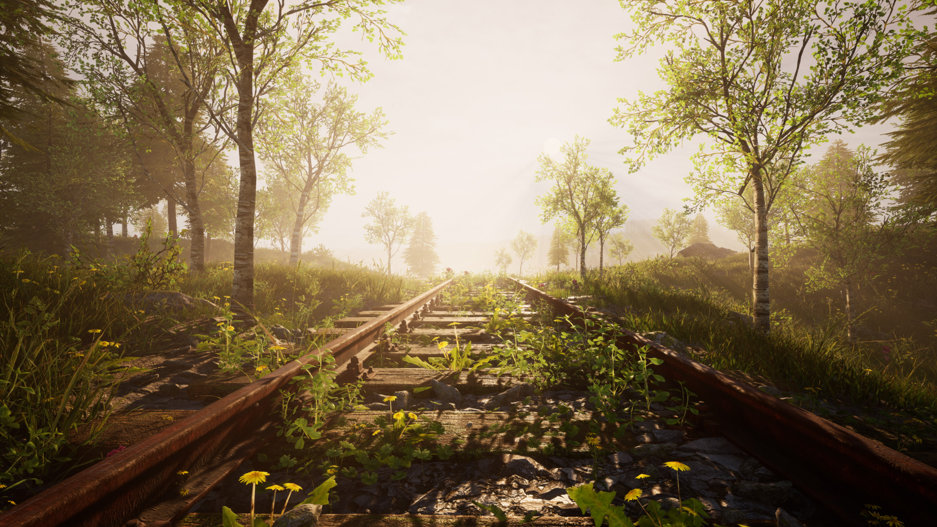ArtStation - Overgrown Rail Road