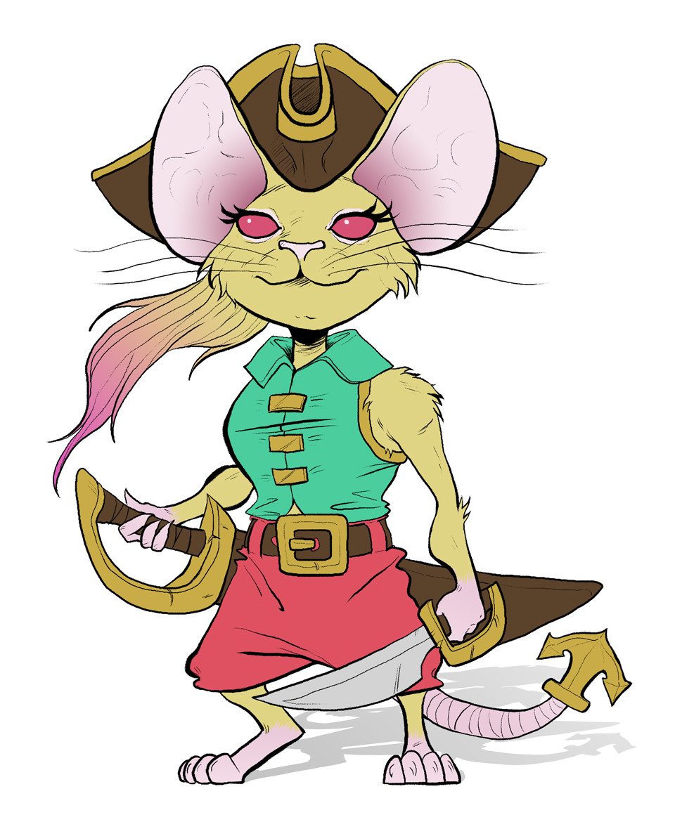 ArtStation - Elia Turing, Mousefolk Swashbuckler