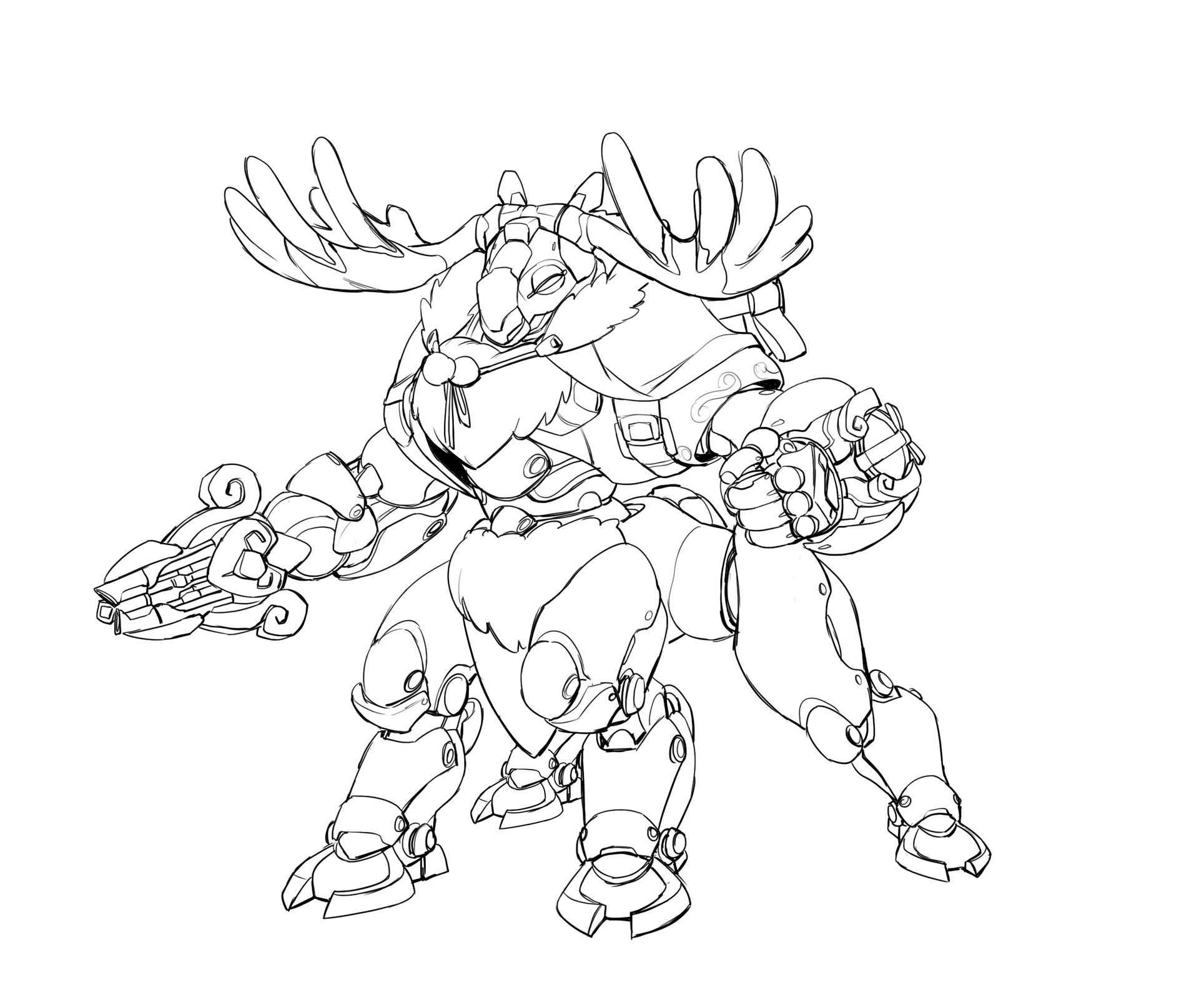 how to draw orisa overwatch step by step