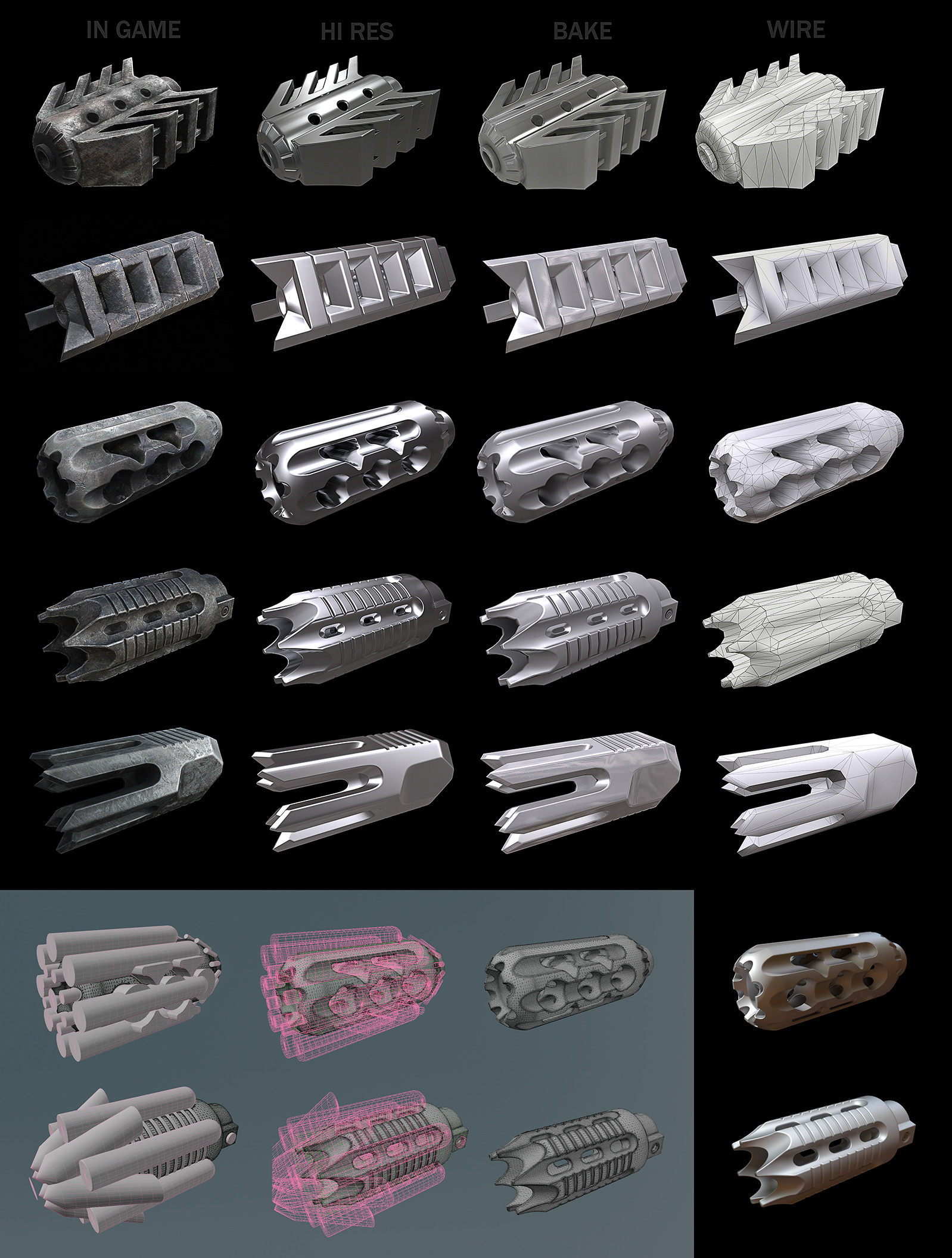 ArtStation - Muzzle Attachments