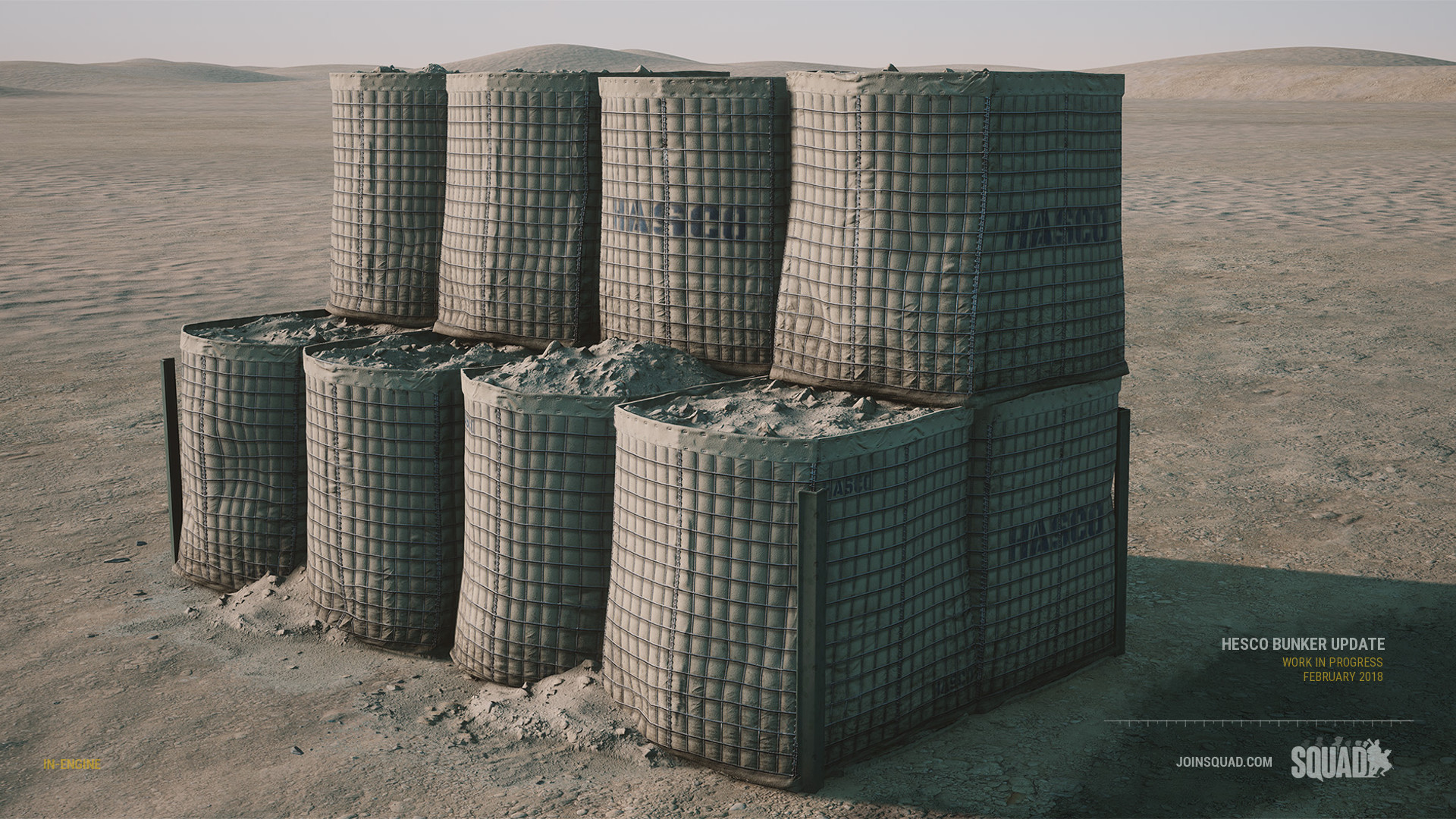 Polygongoozler - Squad HESCO Barriers