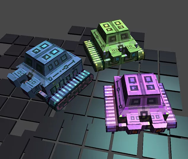 ArtStation - 3D pixel tanks