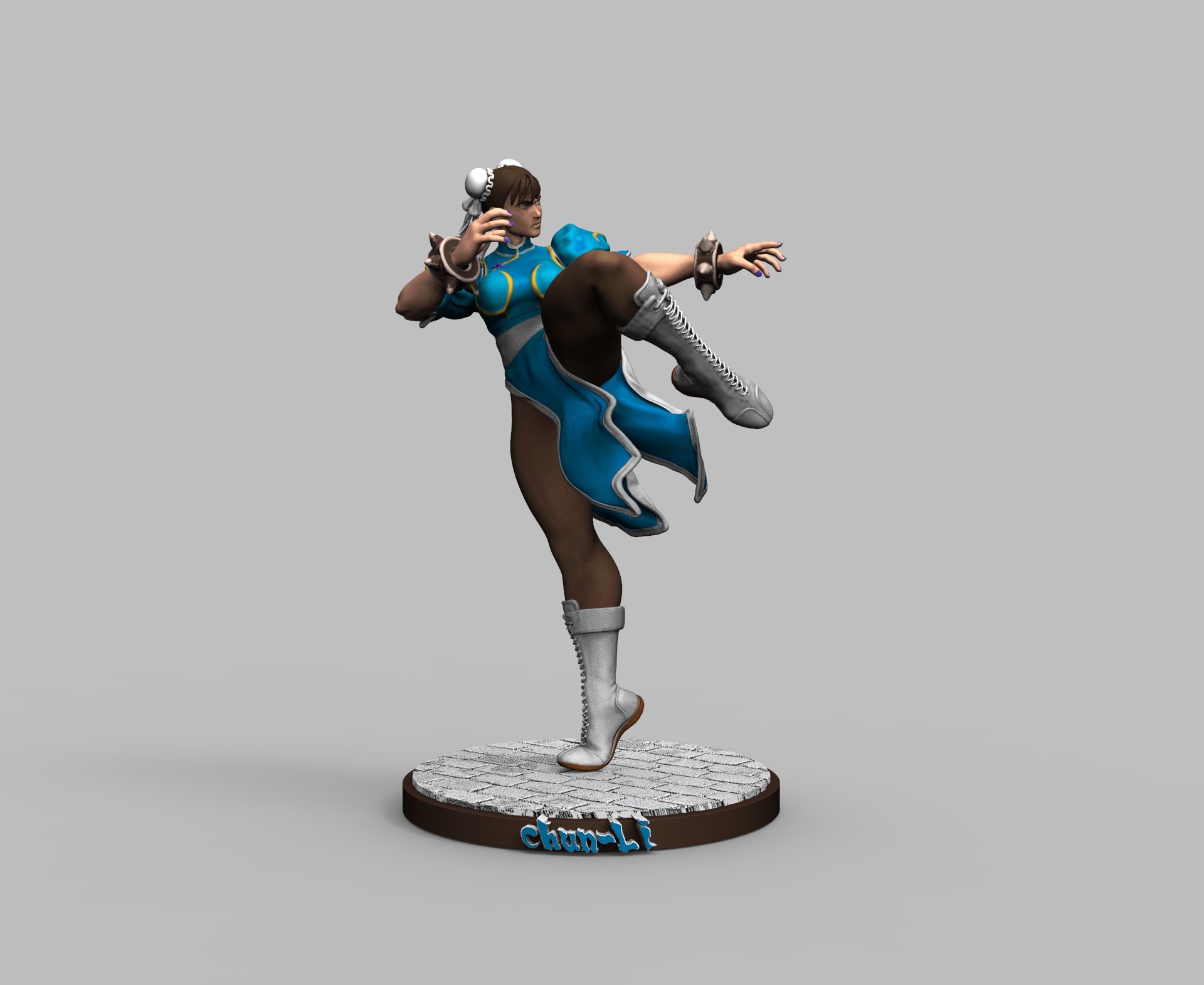 ArtStation - Street Fighter - Chun Li Attack Pose 3D Printing Miniature ...