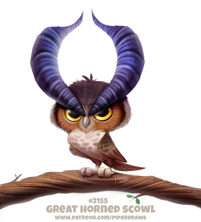 ArtStation - Daily Paint 2155. Great Horned Scowl