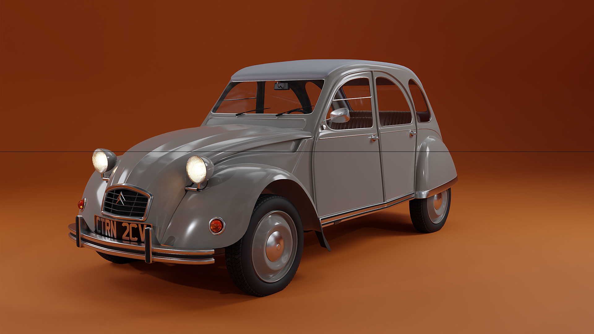 ArtStation - 2 CV Car Modelisation