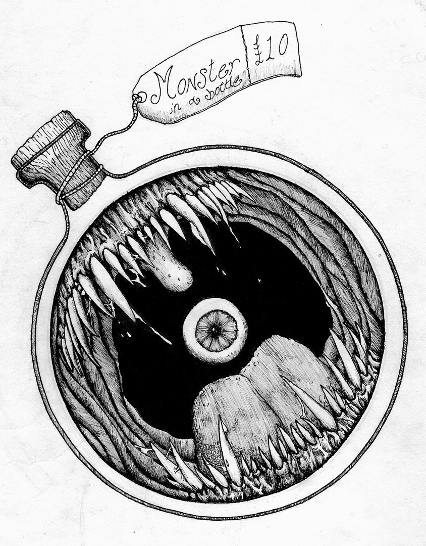 ArtStation - Monster in a bottle