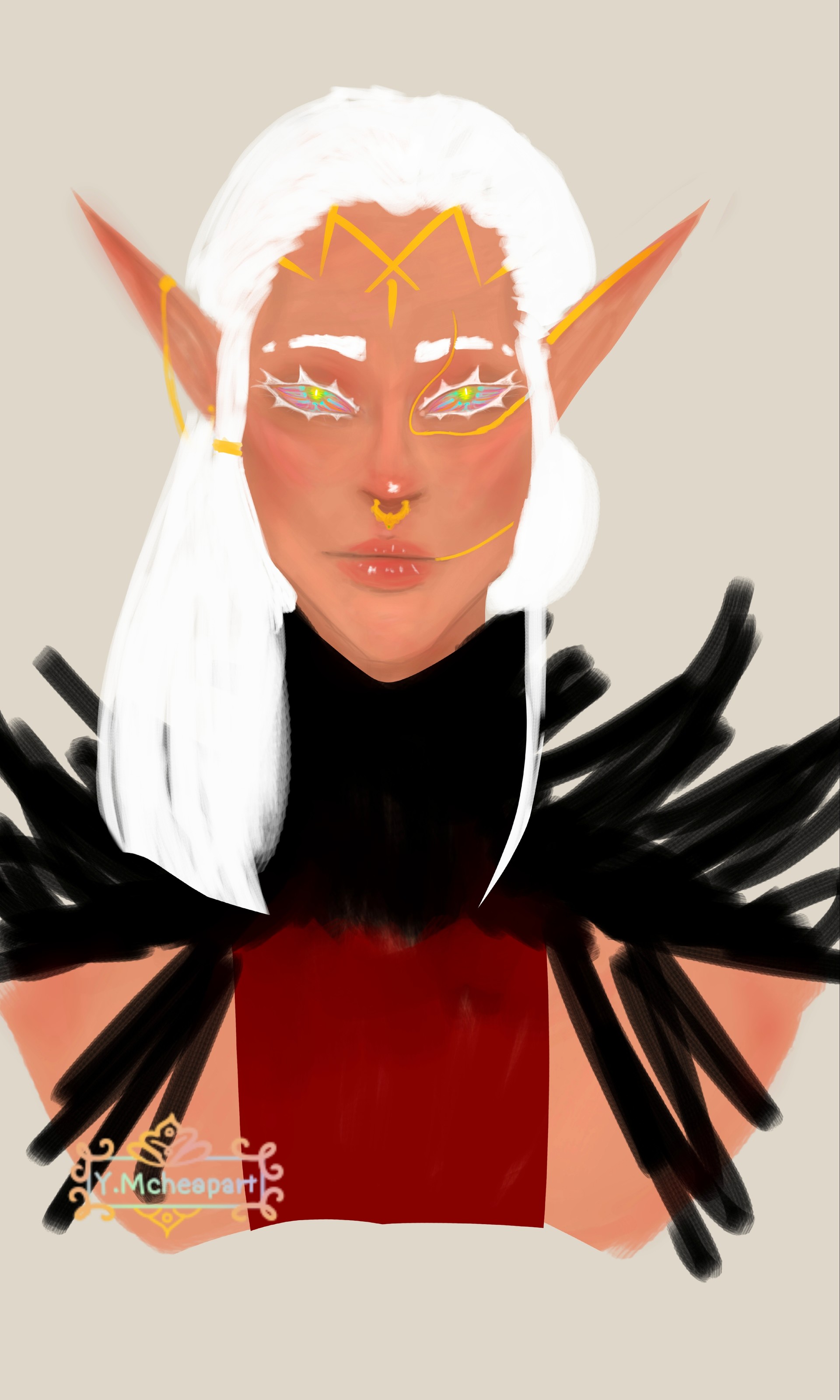 ArtStation - First time drawing with no lines~